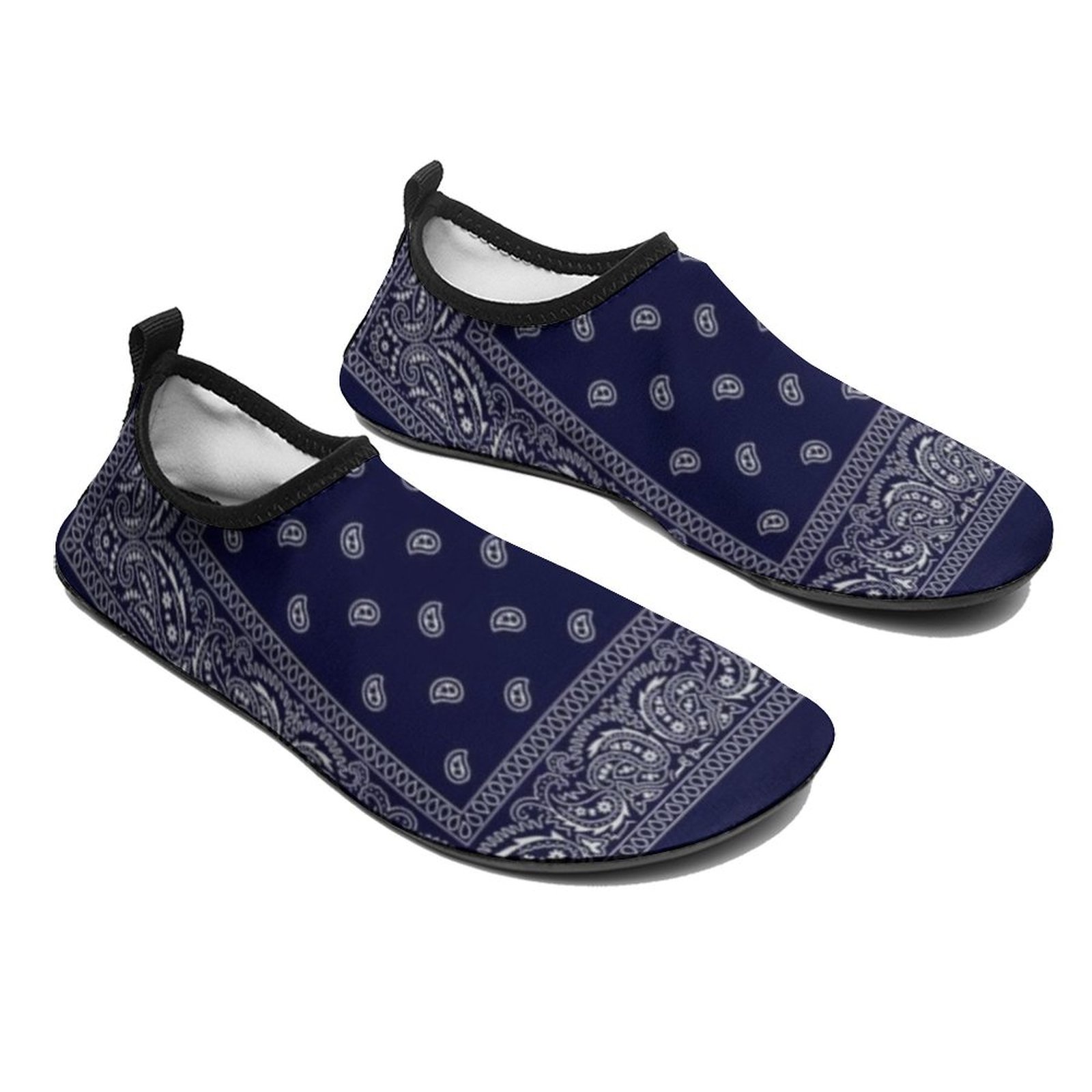 Bandana Blue Water Shoes Beach Slip-on Shoes for Men Women Swim Pool ...