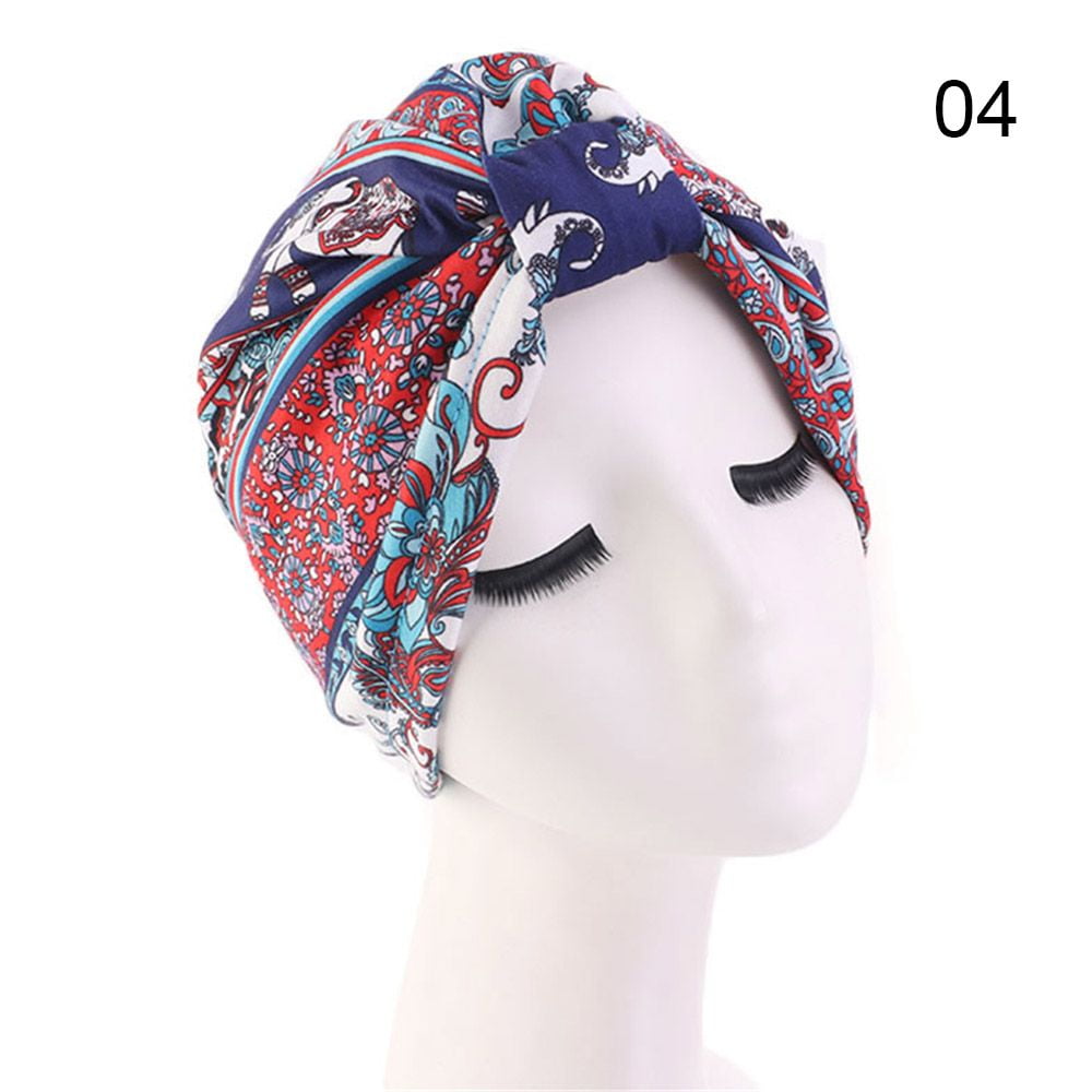 Bandana Cotton Floral Print Head Cover Wrap Hat Turban Hat Soft Bonnet ...