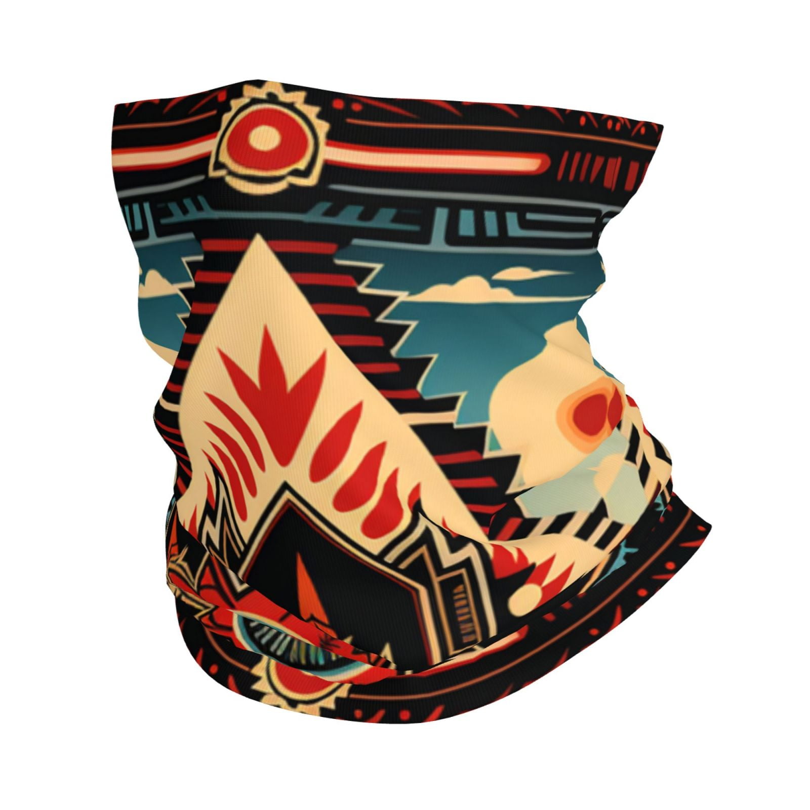 Bandana Face Mask Headwear Neck Gaiter Dust Wind Scarf Balaclava - Aztec Baja southwest Western ...