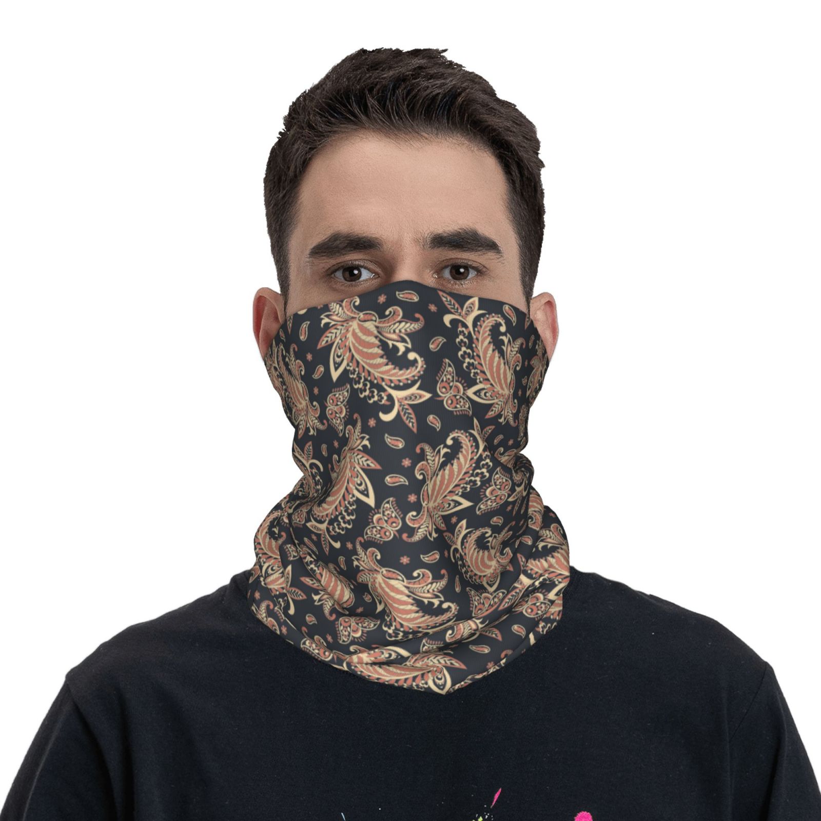 Bandana Neck Gaiter Face Mask - Paisley Print No.J96 Breathable Soft ...