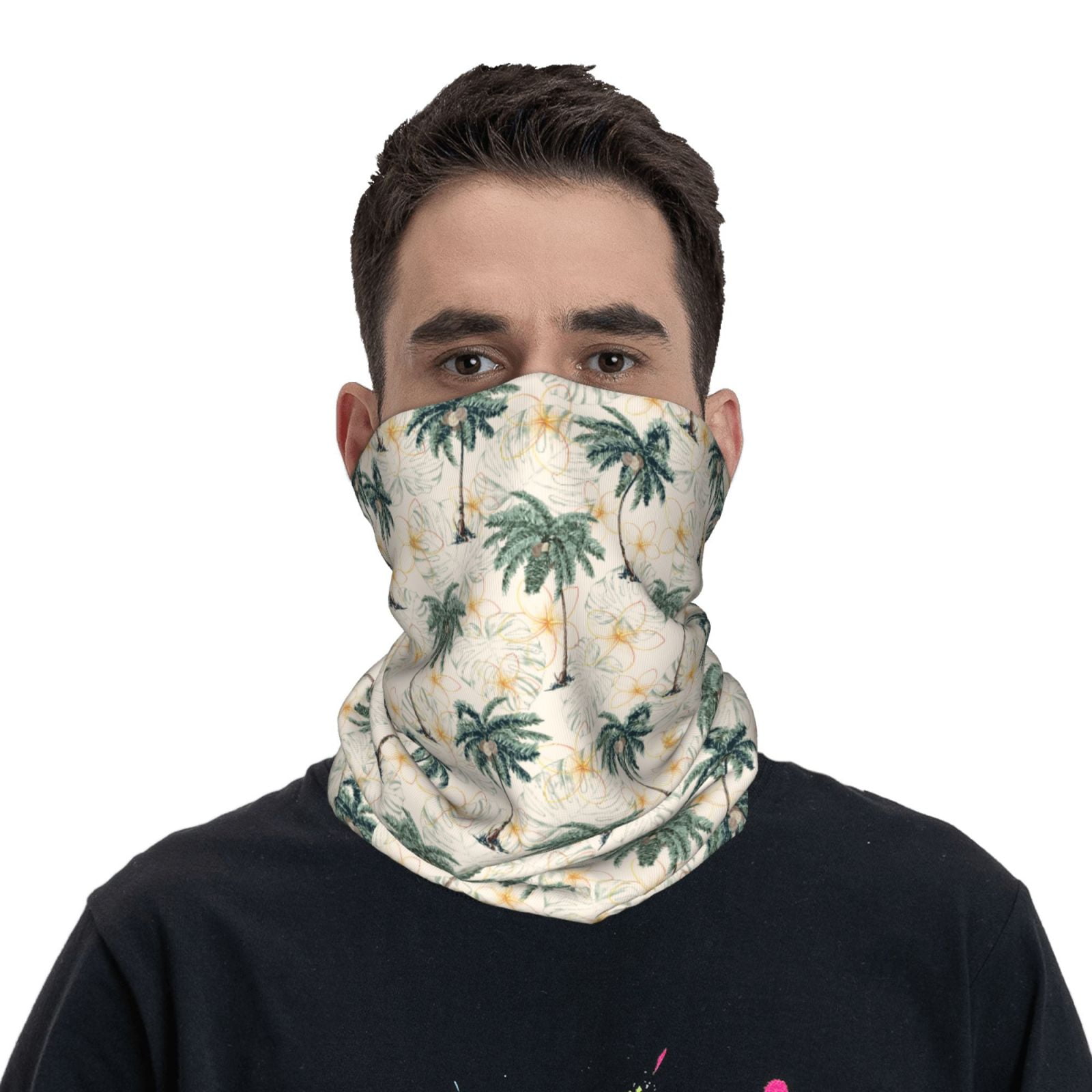 Bandana Neck Gaiter Face Mask - Palm tree_AC Breathable Soft Neck ...