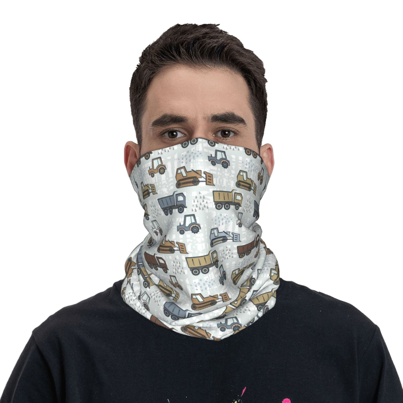 Bandana Neck Gaiter Face Mask - Tractor and Dumper Breathable Soft Neck ...