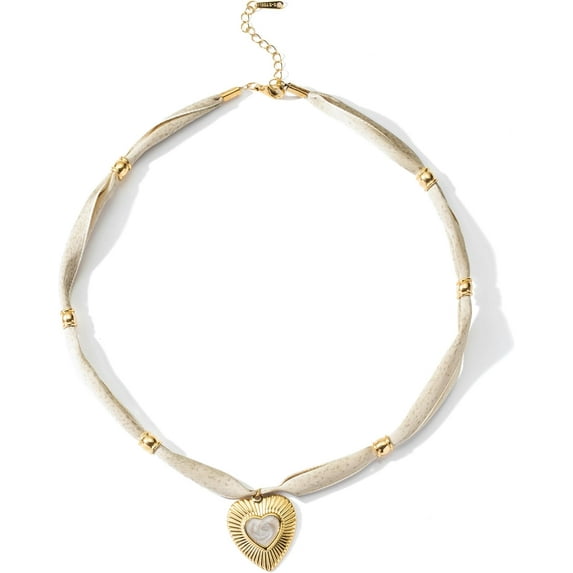 Bandana Necklace for Women,Gold Dainty Charm Necklace with Heart, Cross ...