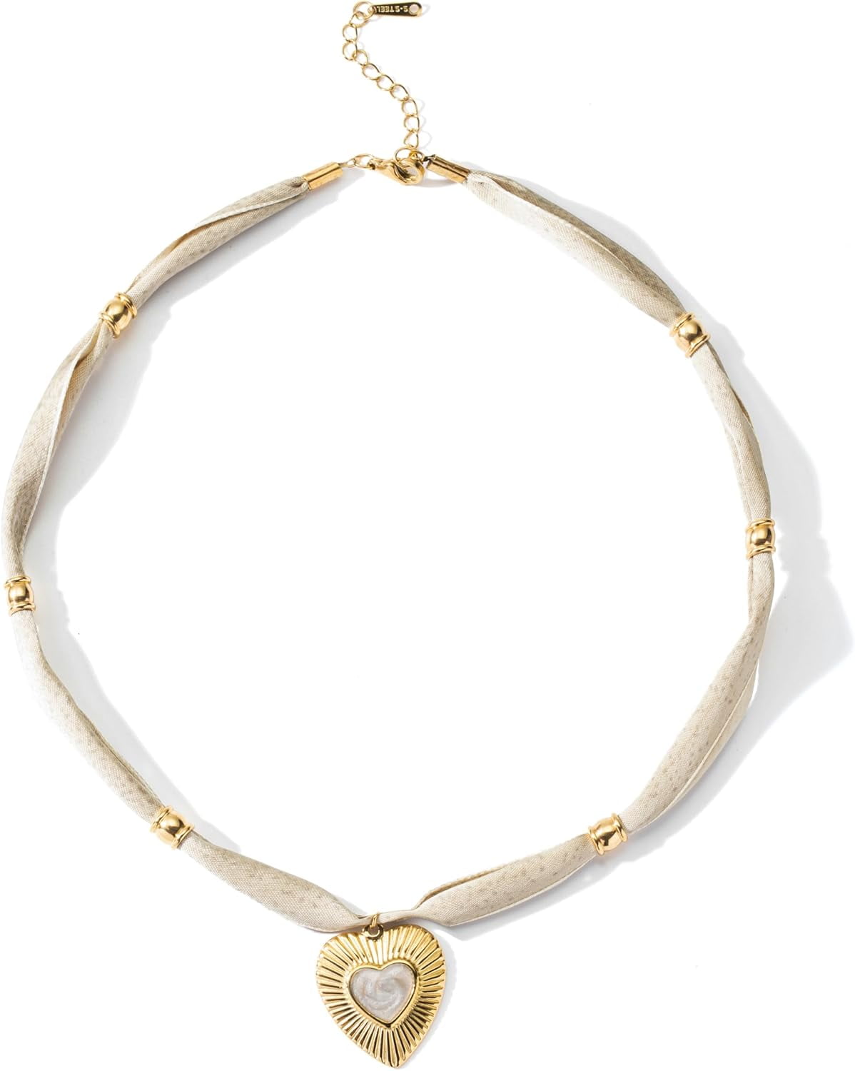 Bandana Necklace for Women,Gold Dainty Charm Necklace with Heart, Cross ...