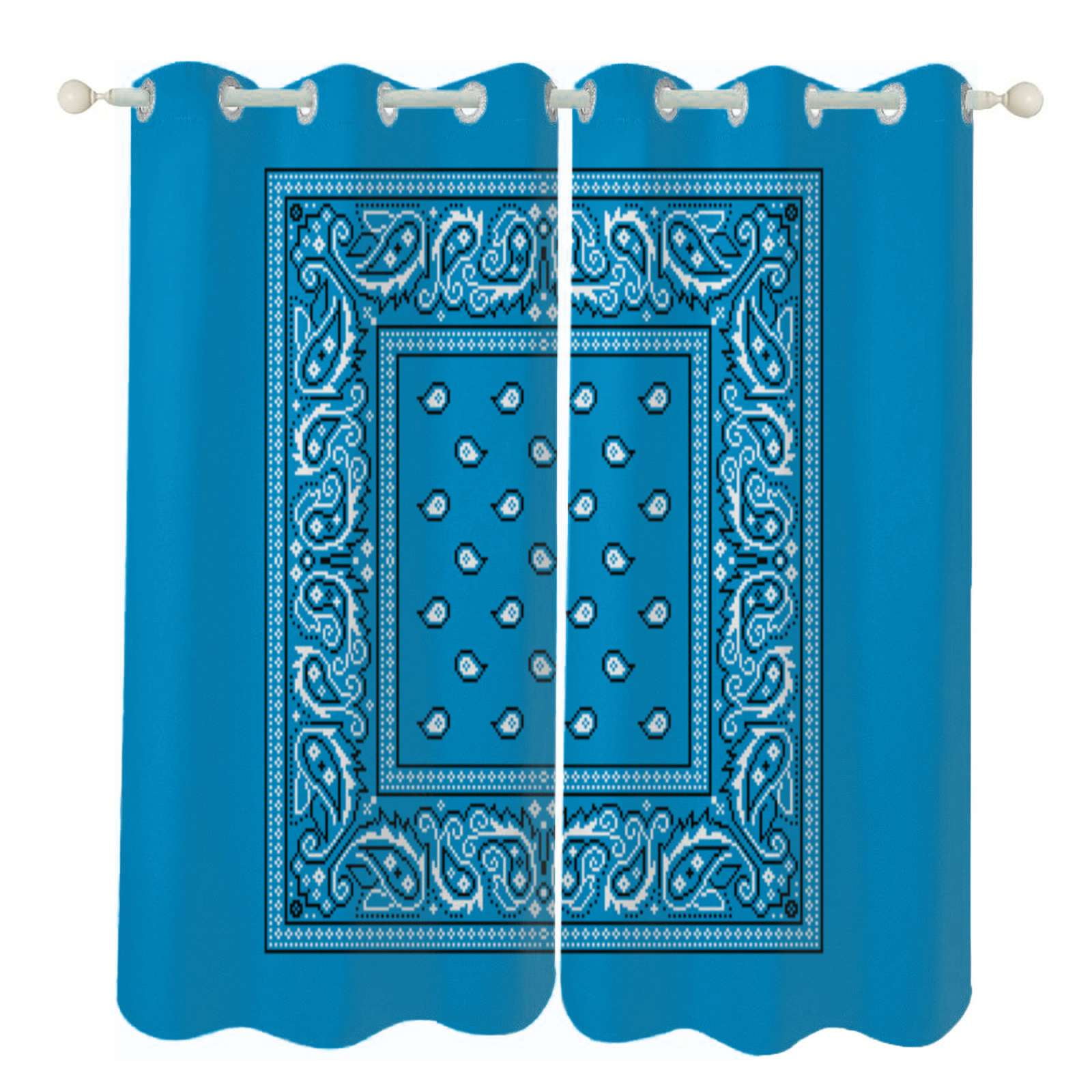 Bandana Paisley Headscarf Kerchief Sunshade Curtains Home Bedroom ...