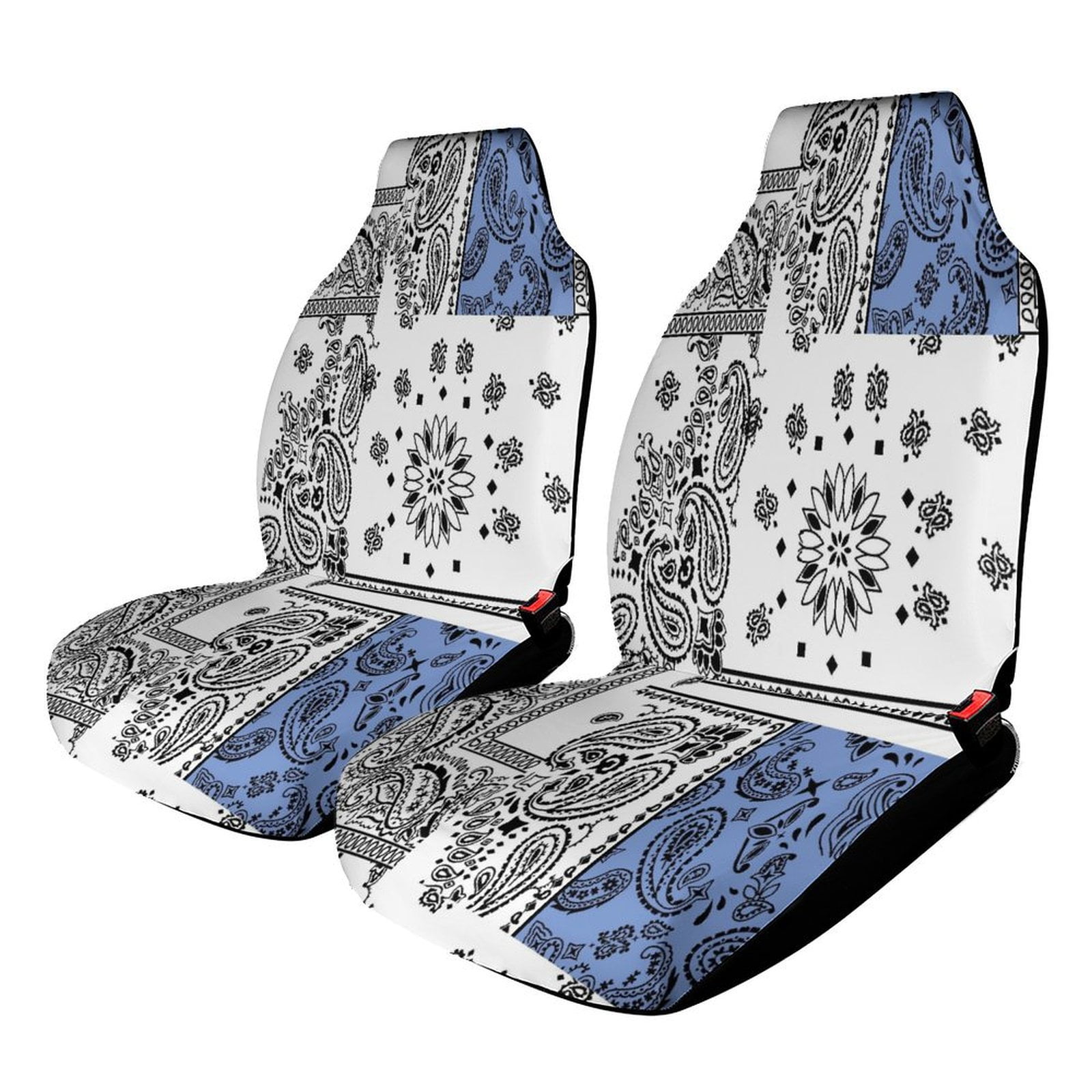 Bandana Paisley Patchwork Seamless Pattern Car Seat Covers Front Seats ...