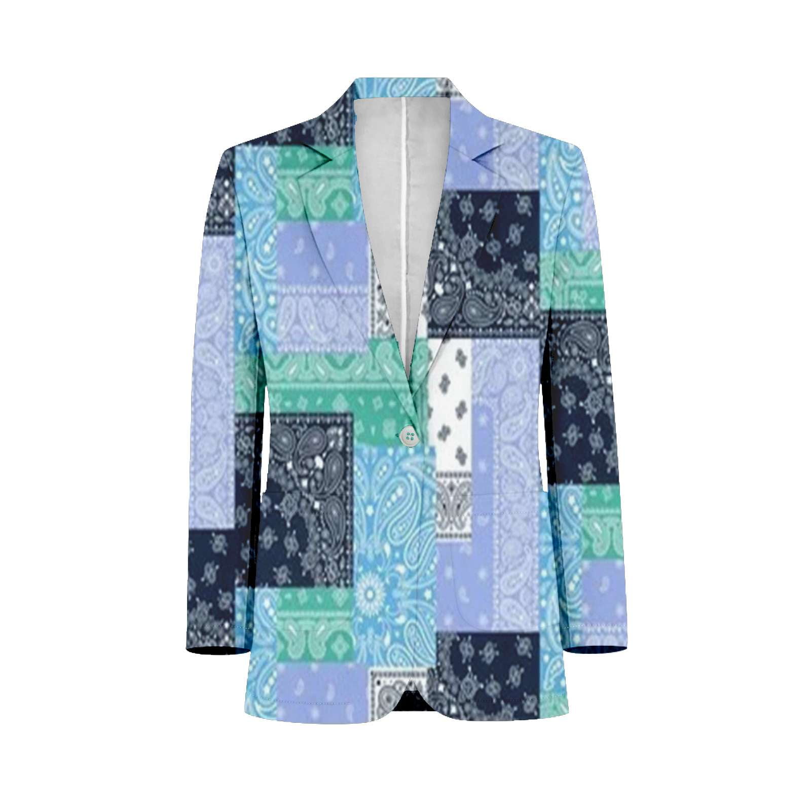 Bandana Patchwork Quilt Customized Men's Suits full man Shawl Collar ...