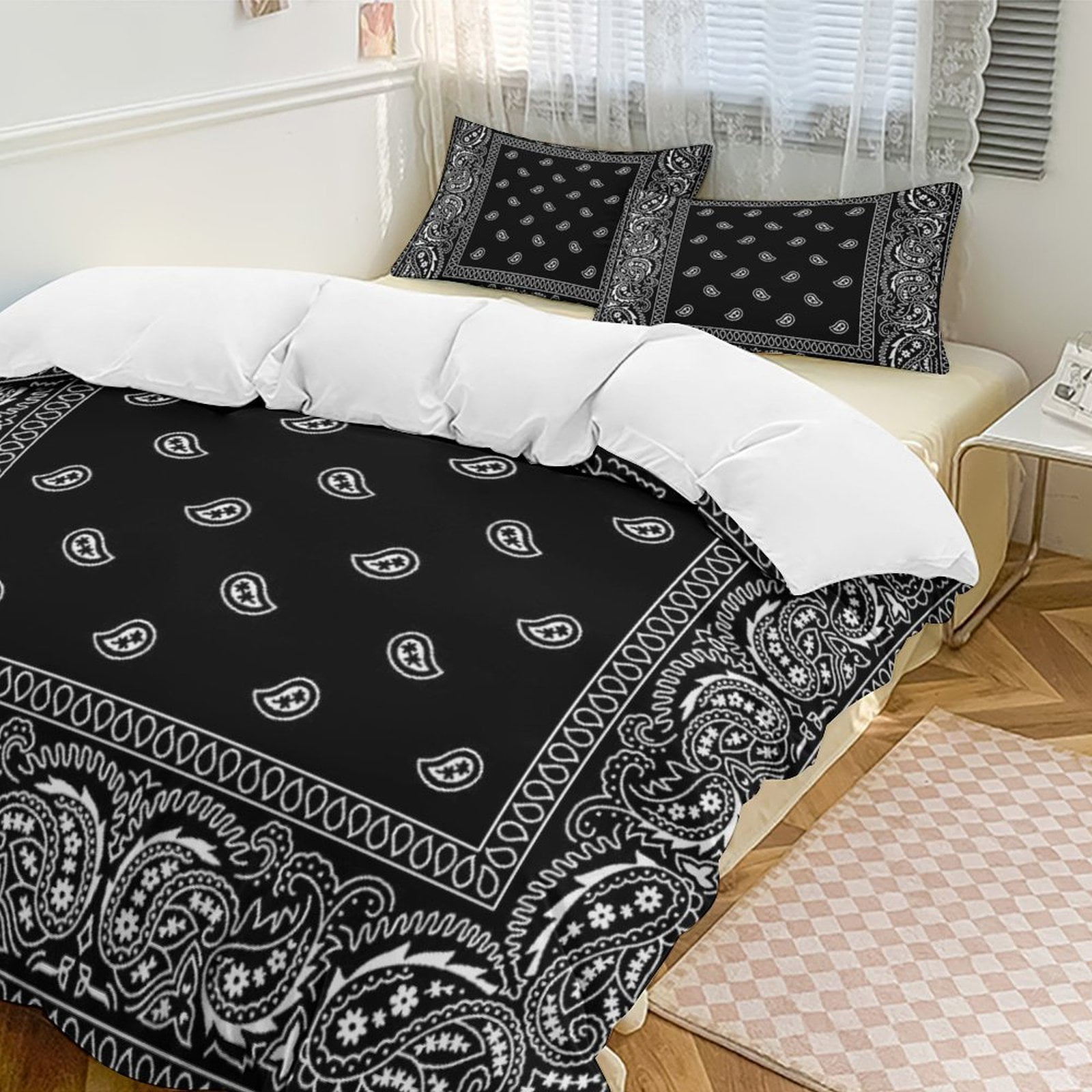 Bandana Pattern 3D Set Duvet Cover Quilt Cover Theme for Queen Size ...