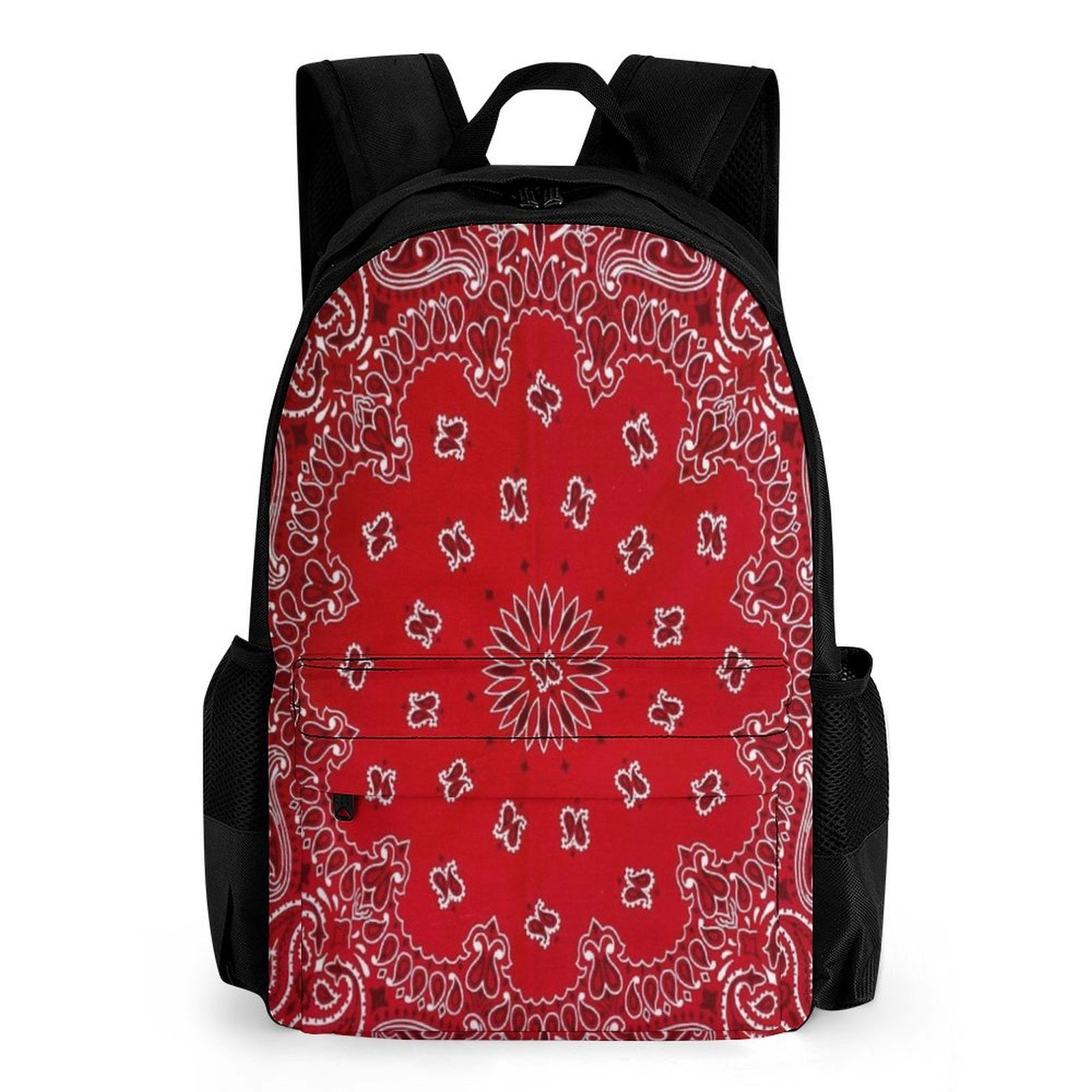 Bandana Pattern Backpack for Man Women 17inch Sport Bag Cool High ...