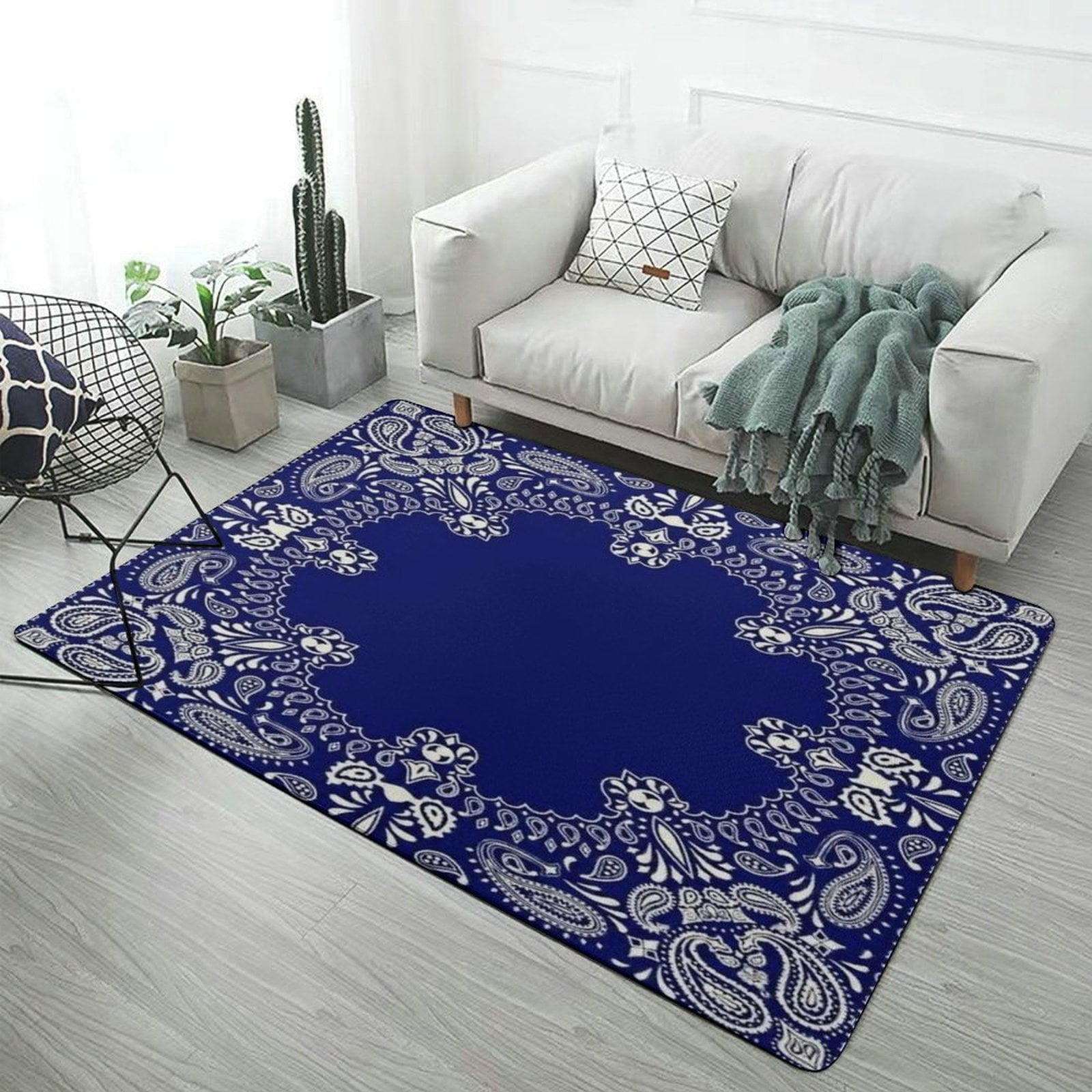 Bandana Pattern Carpet for Home Decoration Soft Comfy Rugs for Bedroom ...