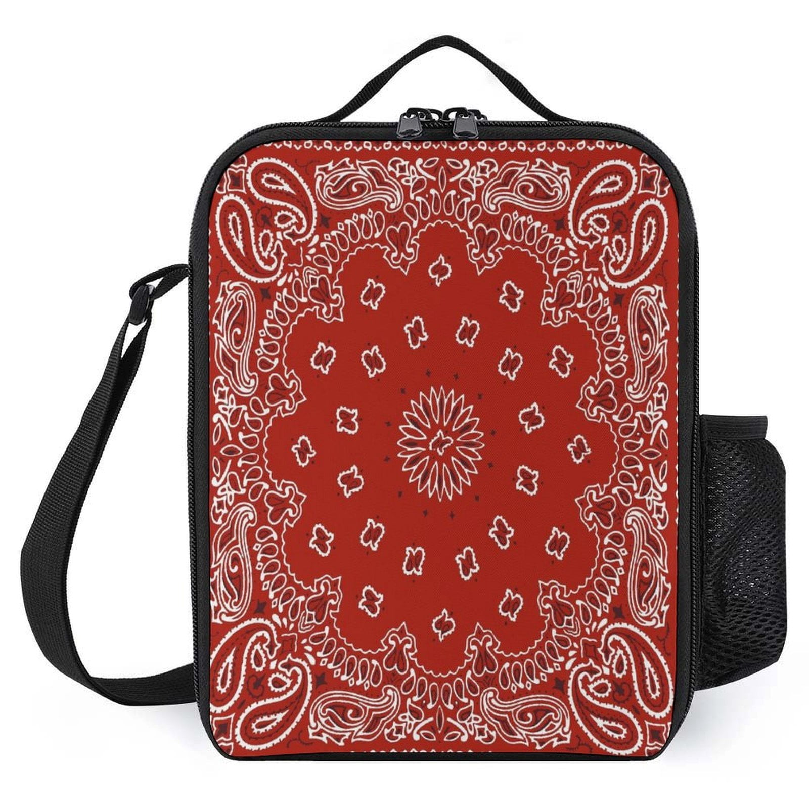 Bandana Pattern Lunch Bag Women Thermal Cooler Insulated Lunch Boxes ...