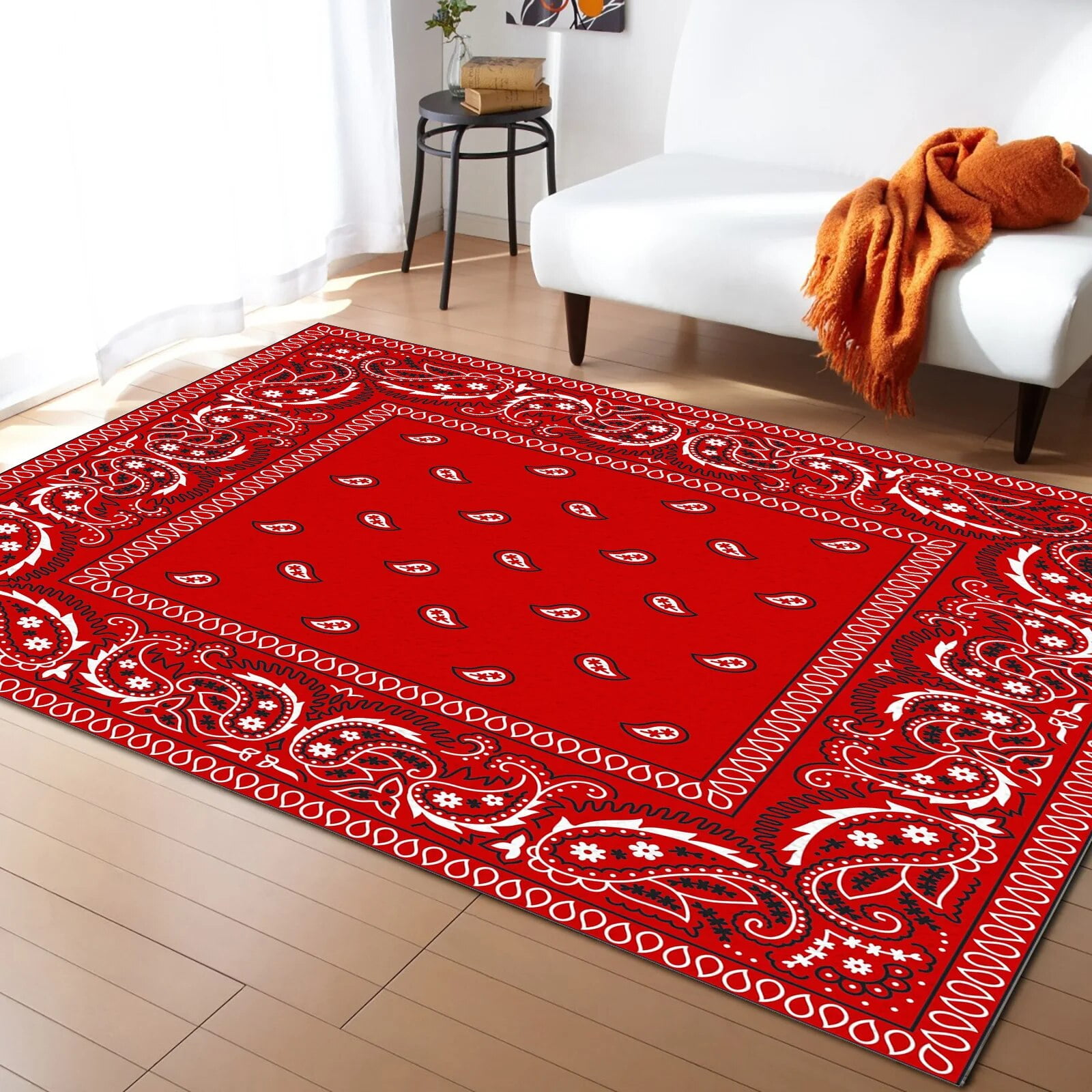 Bandana Pattern Rugs for Bedroom Home Carpet Living Room Sofa Coffee ...
