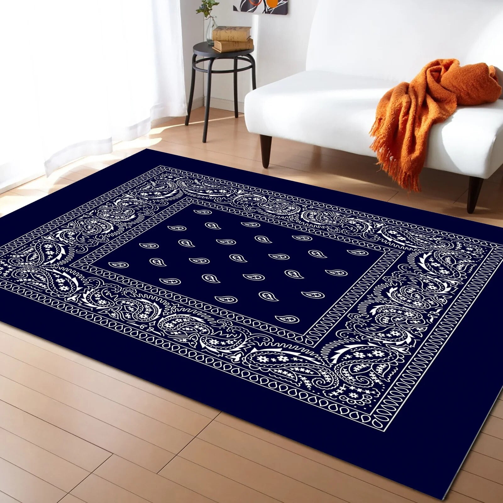 Bandana Pattern Rugs for Bedroom Home Carpet Living Room Sofa Coffee ...