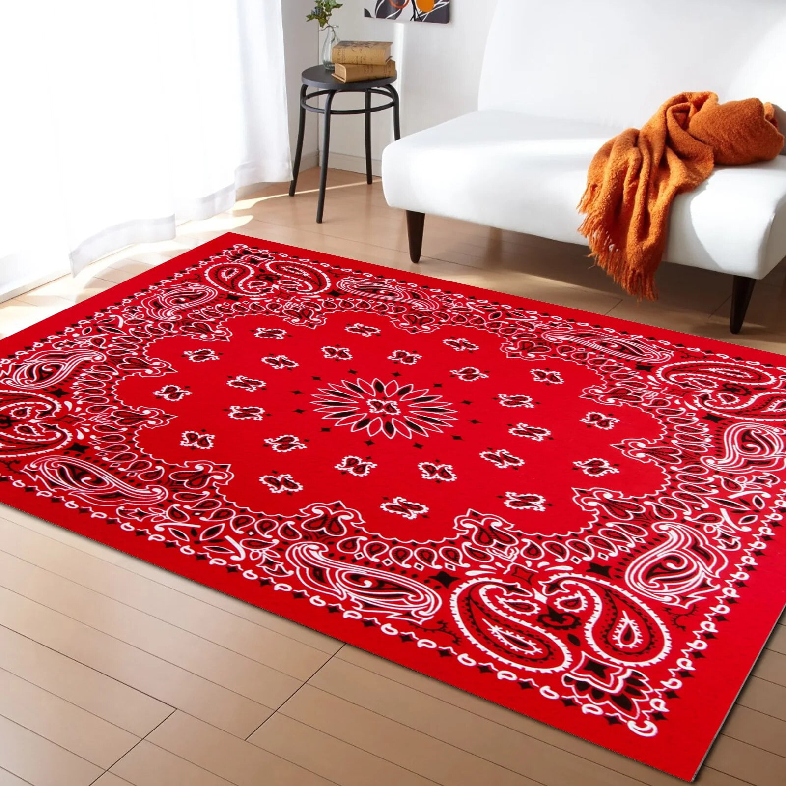 Bandana Pattern Rugs for Bedroom Home Carpet Living Room Sofa Coffee ...