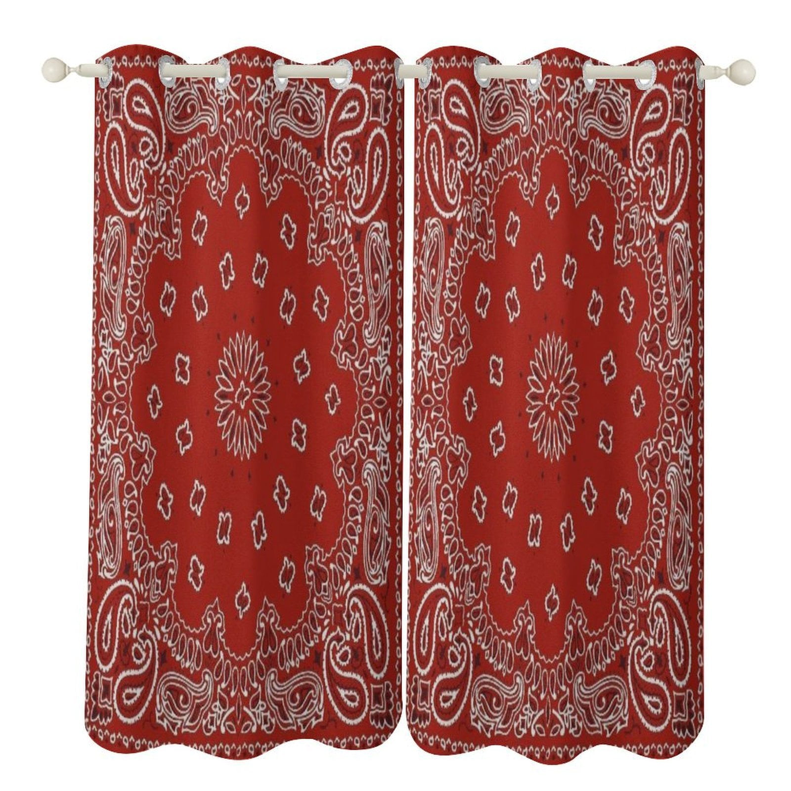 Bandana Pattern Study Room Living Kitchen Bedroom For Blackout Curtain ...