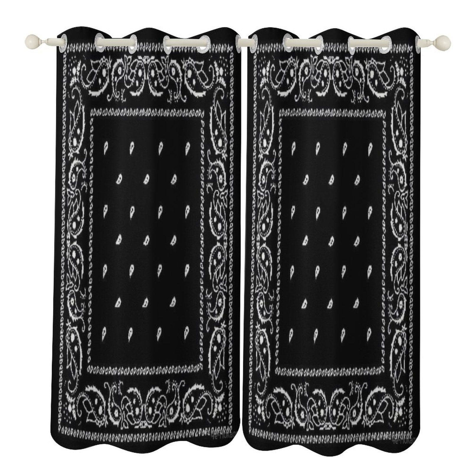 Bandana Pattern Study Room Living Kitchen Bedroom For Blackout Curtain ...