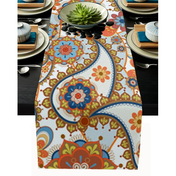 Bandana Pattern Table Runner Kitchen r Tablecloth Placemat Hotel Home ...