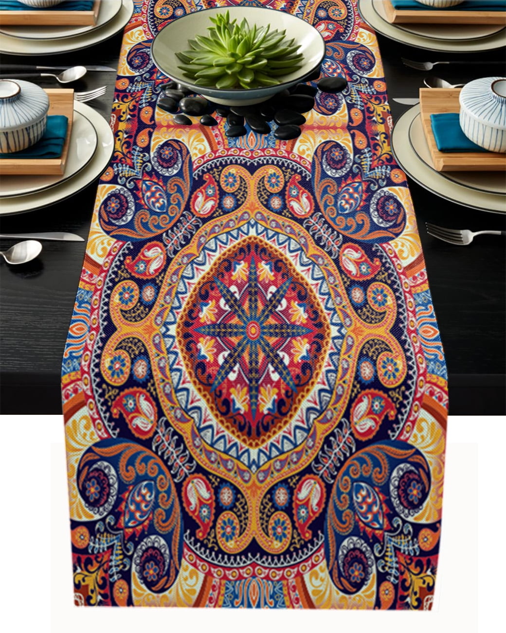 Bandana Pattern Table Runner Kitchen r Tablecloth Placemat Hotel Home ...