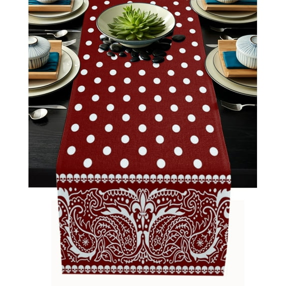 Bandana Pattern Table Runner Kitchen r Tablecloth Placemat Hotel Home ...