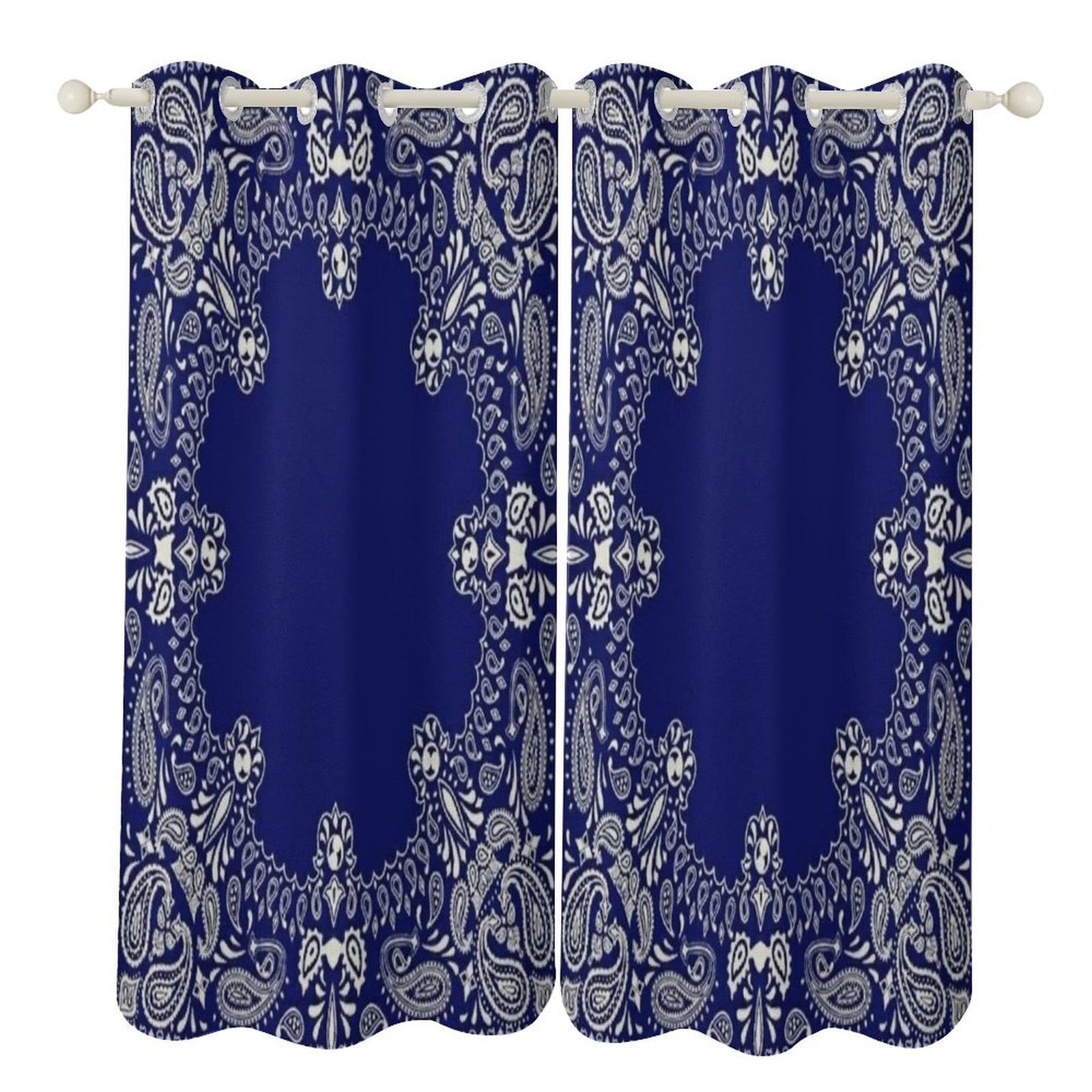 Bandana Pattern Window Blackout Curtain 3d Printed Blackout Curtain ...