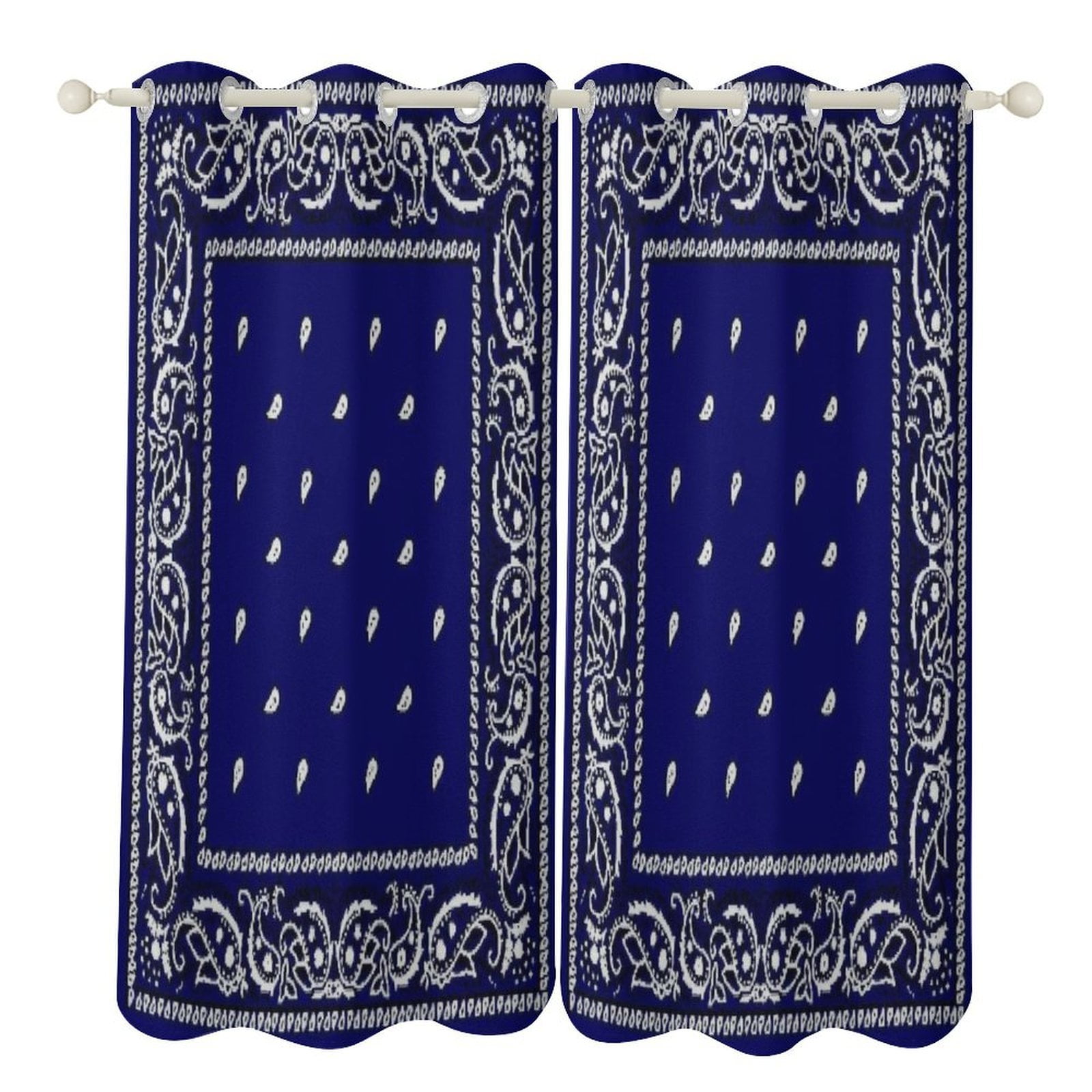 Bandana Pattern Window Blackout Curtain 3d Printed Blackout Curtain ...