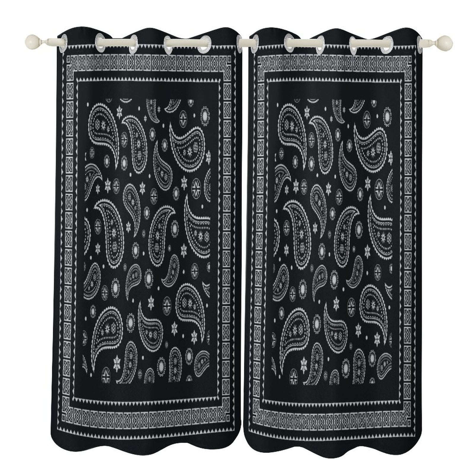 Bandana Pattern Window Blackout Curtain 3d Printed Blackout Curtain ...