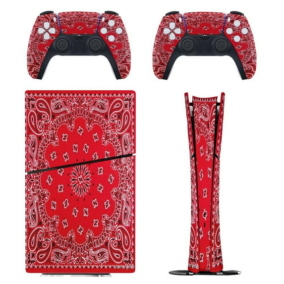 Bandana - Red Art PS5/PS5 Pro/PS5 Slim Digital Disc Skin Sticker For ...