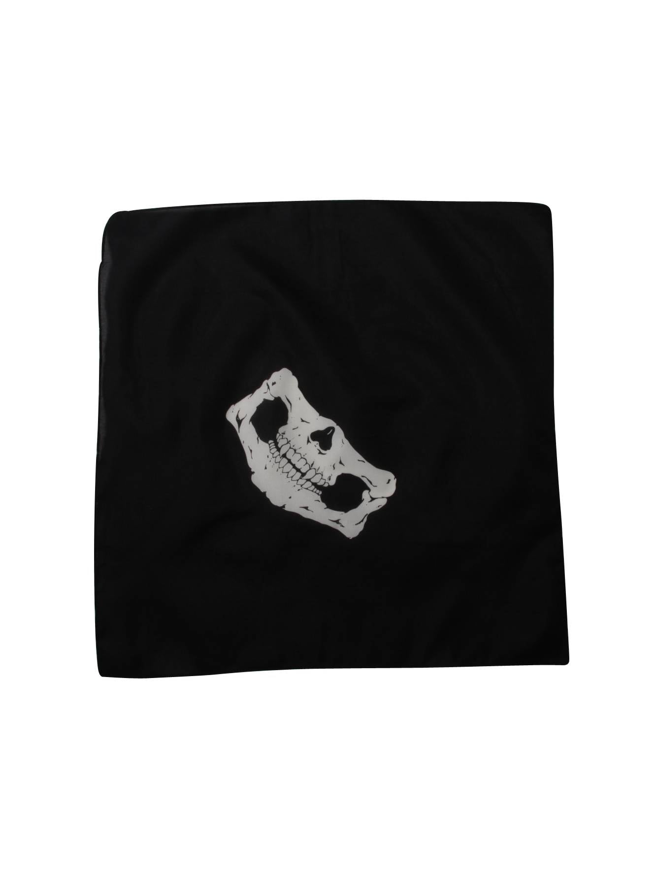 Bandana Skull/Skeleton Mask - Black/White - 12 PACK - Walmart.com
