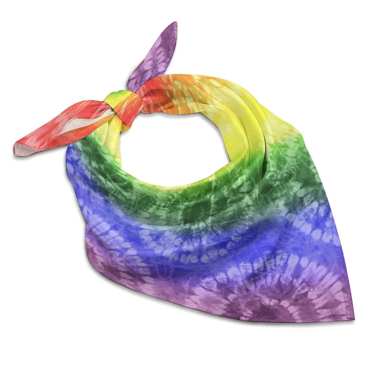 Bandana for Women Colorful Tie Dye Soft Simulated Silk Head Scarf ...