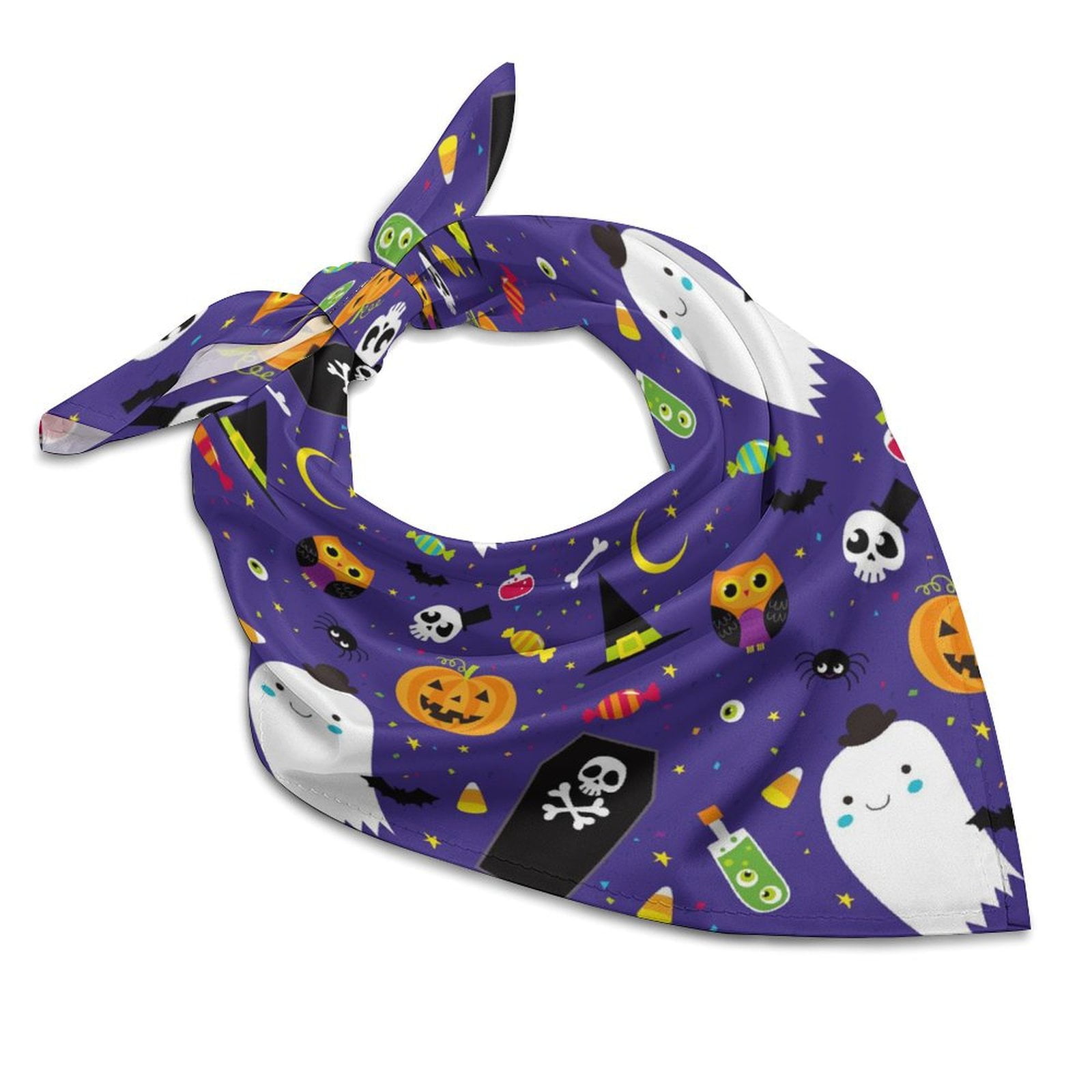 Bandana for Women Cute And Creepy Soft Simulated Silk Head Scarf ...