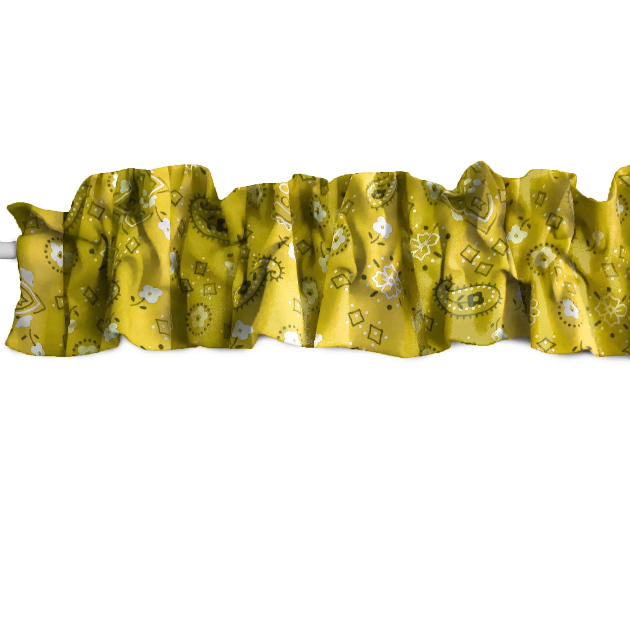 Bandanna Paisley Floral Print Cotton Curtain Sleeve Topper Window ...