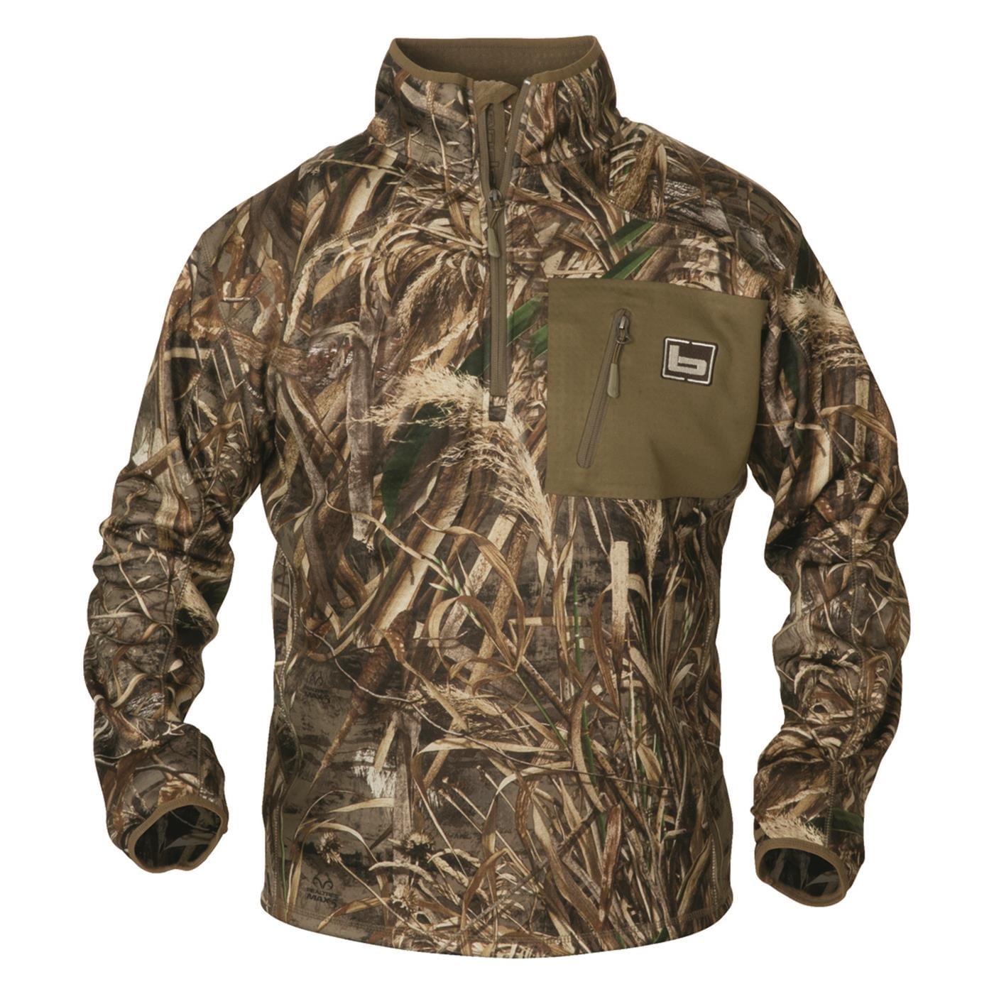 BANDED 1/4 Zip Mid Layer Pullover, Color: MAX5, Size: Medium (441 ...