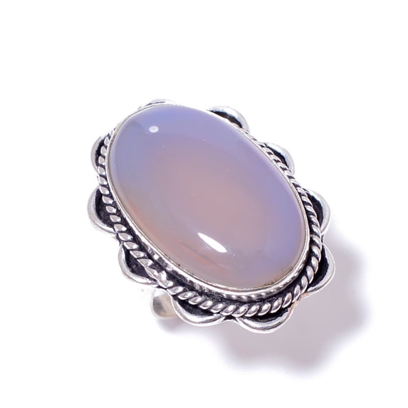 Banded Agate - Botswana Designer Handmade 925 Sterling Silver Ring S.8 ...