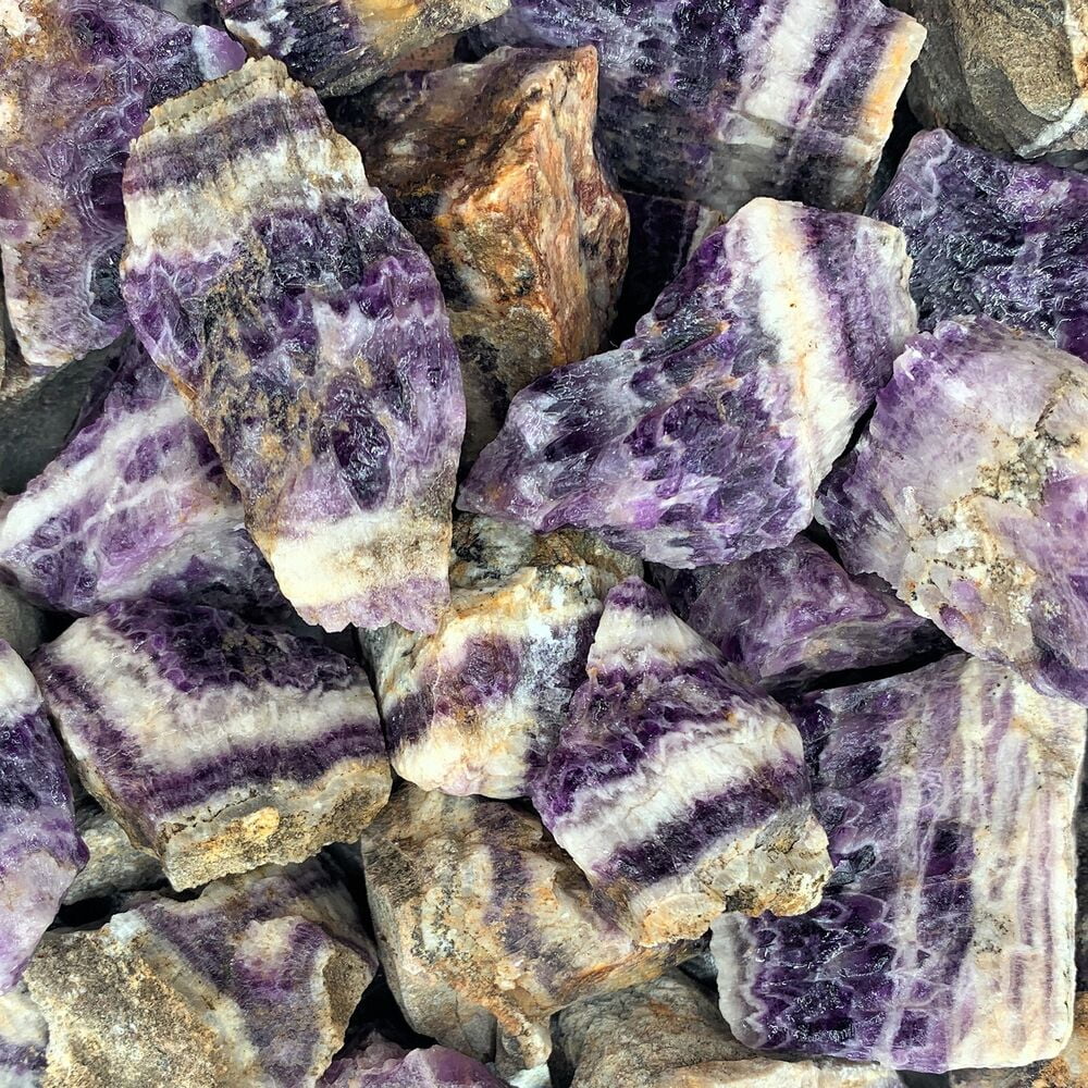 Banded Amethyst - Rough Rocks for Tumbling - Dispelling Fear and ...