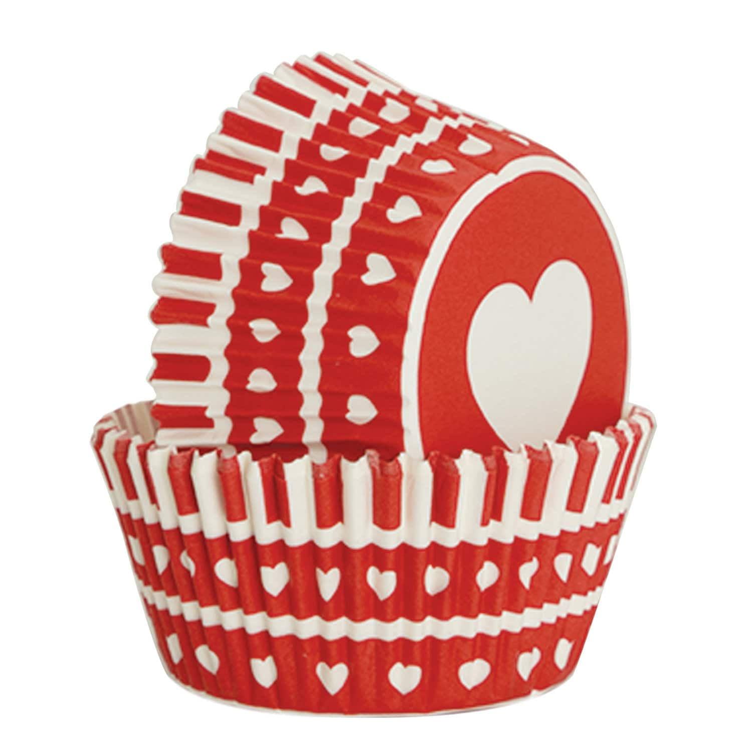 Banded Heart Cupcake Liners (25pcs, Standard Size) Grease Resistant ...