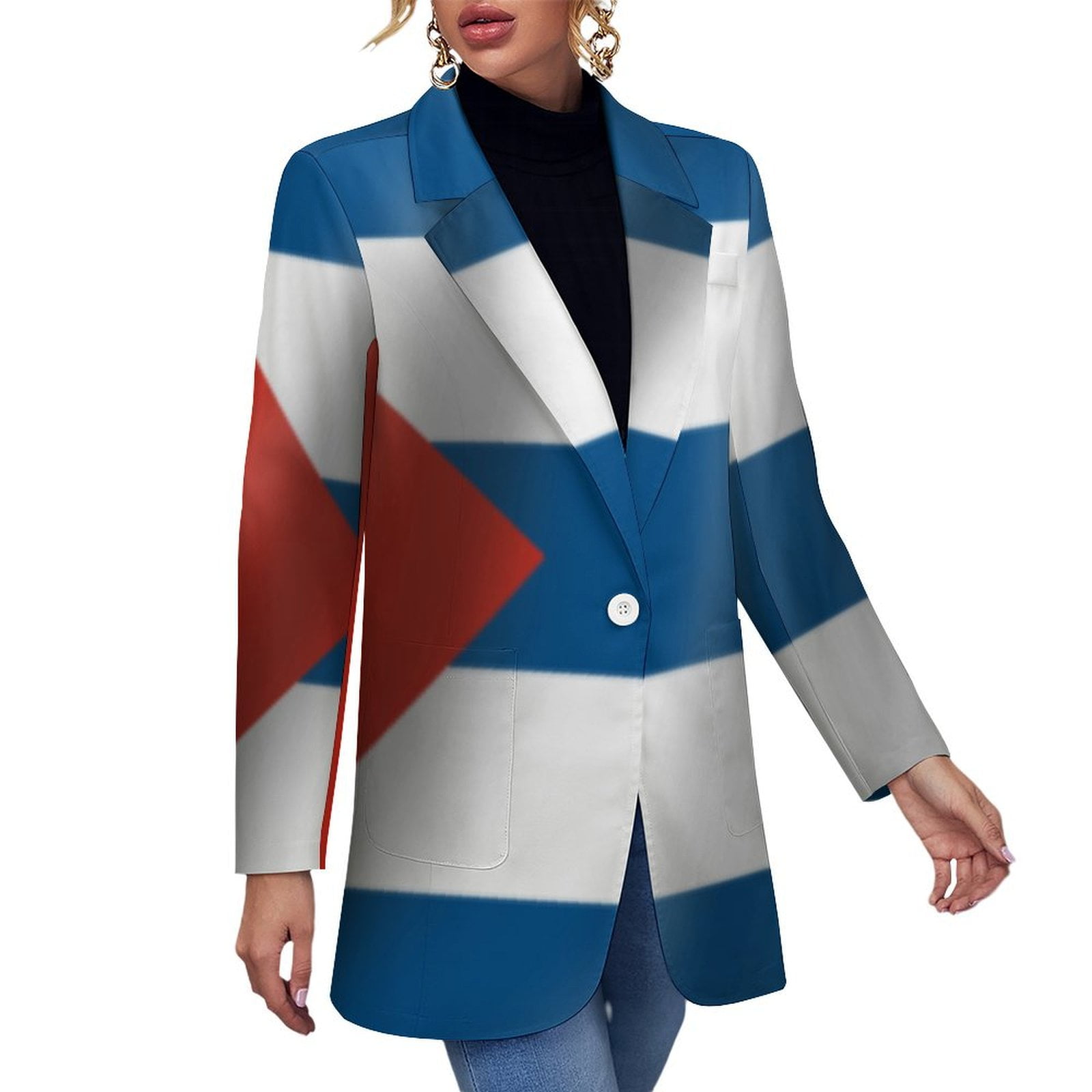 Bandera Cubana Woman Casual Loose Suits Summer Jacket Woman Oversize ...