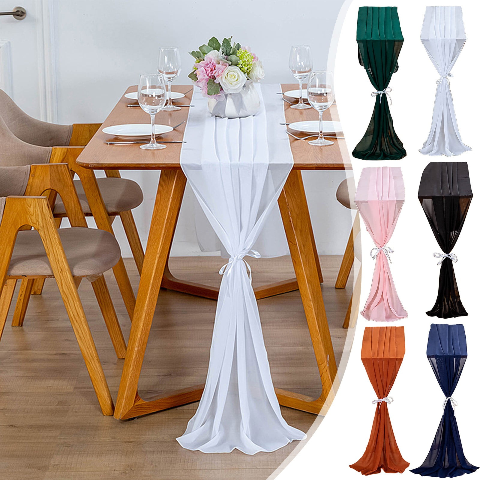 Bandera de mesa de gasa Carestrong,elegante decoración para bodas,fiestas y uso diario - Walmart.com