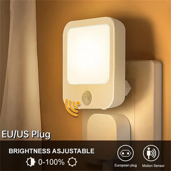 Bandian Originality Plug-in Motion Sensor LED Night Light, Dimmable ...