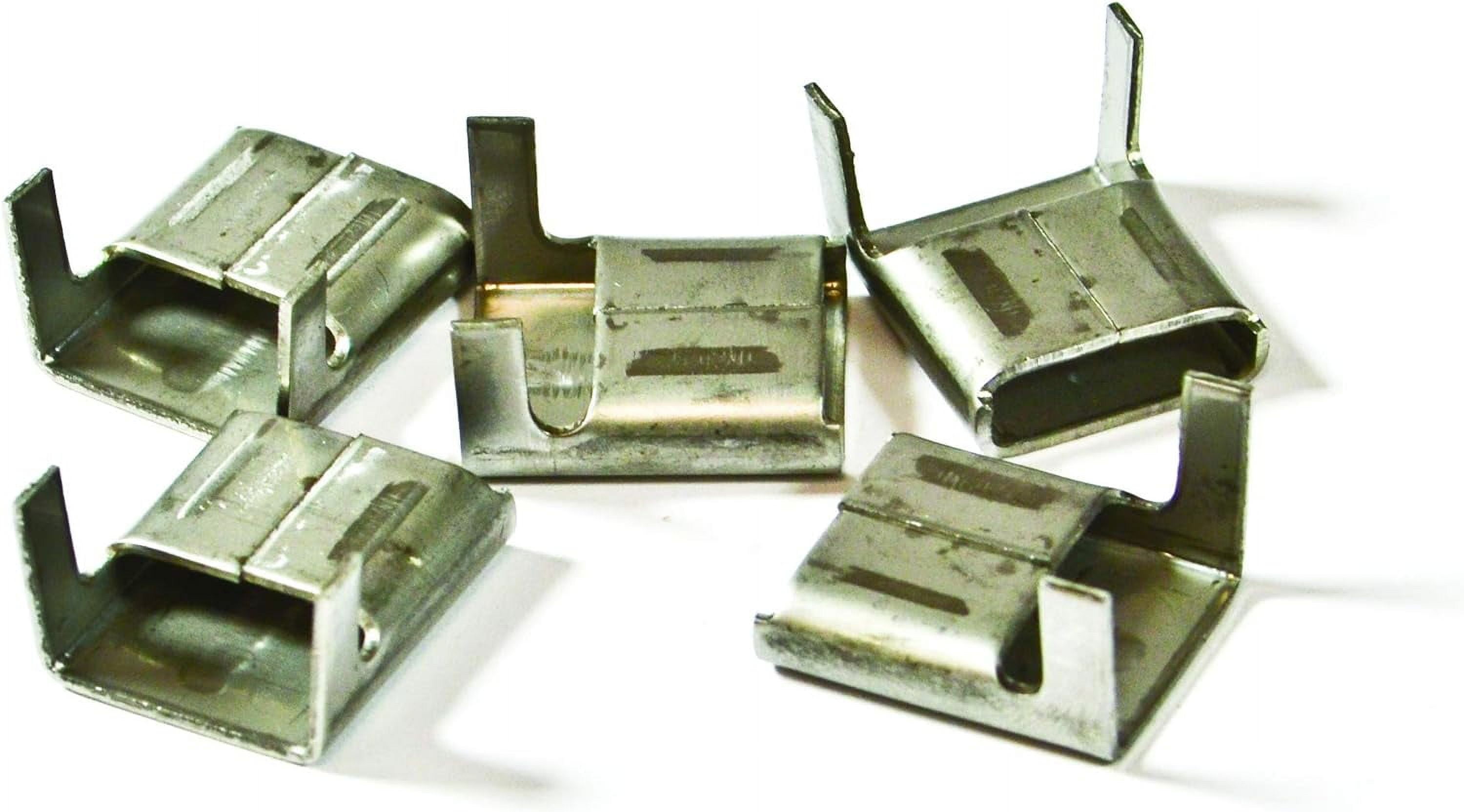 Banding Buckles, Wing Seal Clips, T-304 Stainless Steel, ¾”, 100 Pieces ...