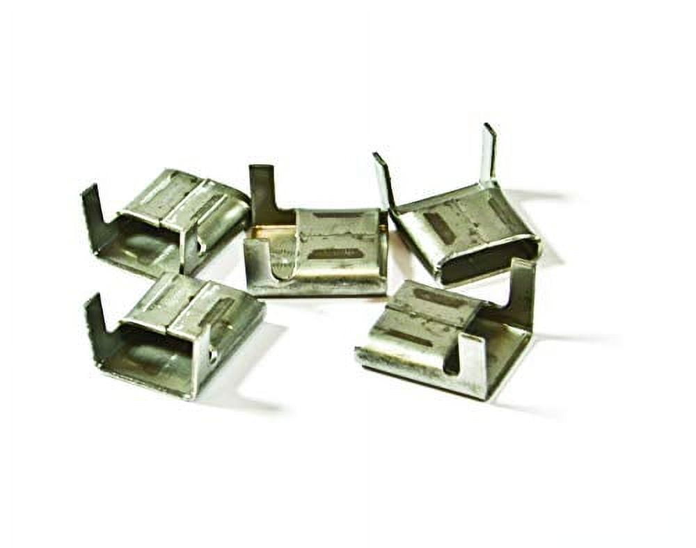 Banding Buckles, Wing Seal Clips, T-304 Stainless Steel, ¾”, 100 Pieces ...