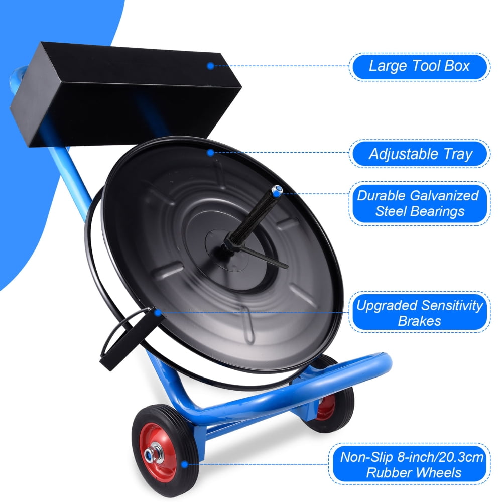 Banding Strapping Dispenser Cart 15.75in Height with 8in Wheels ...