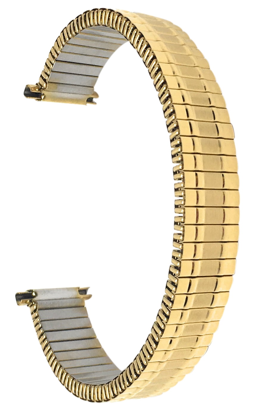 Bandini 12mm Gold Tone Stainless Steel Stretch Watch Strap for Women ...