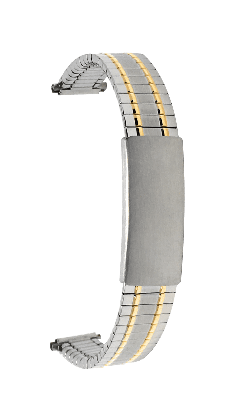 Bandini 13mm Silver and Gold (Two-Tone) Tone Stainless Steel Stretch ...