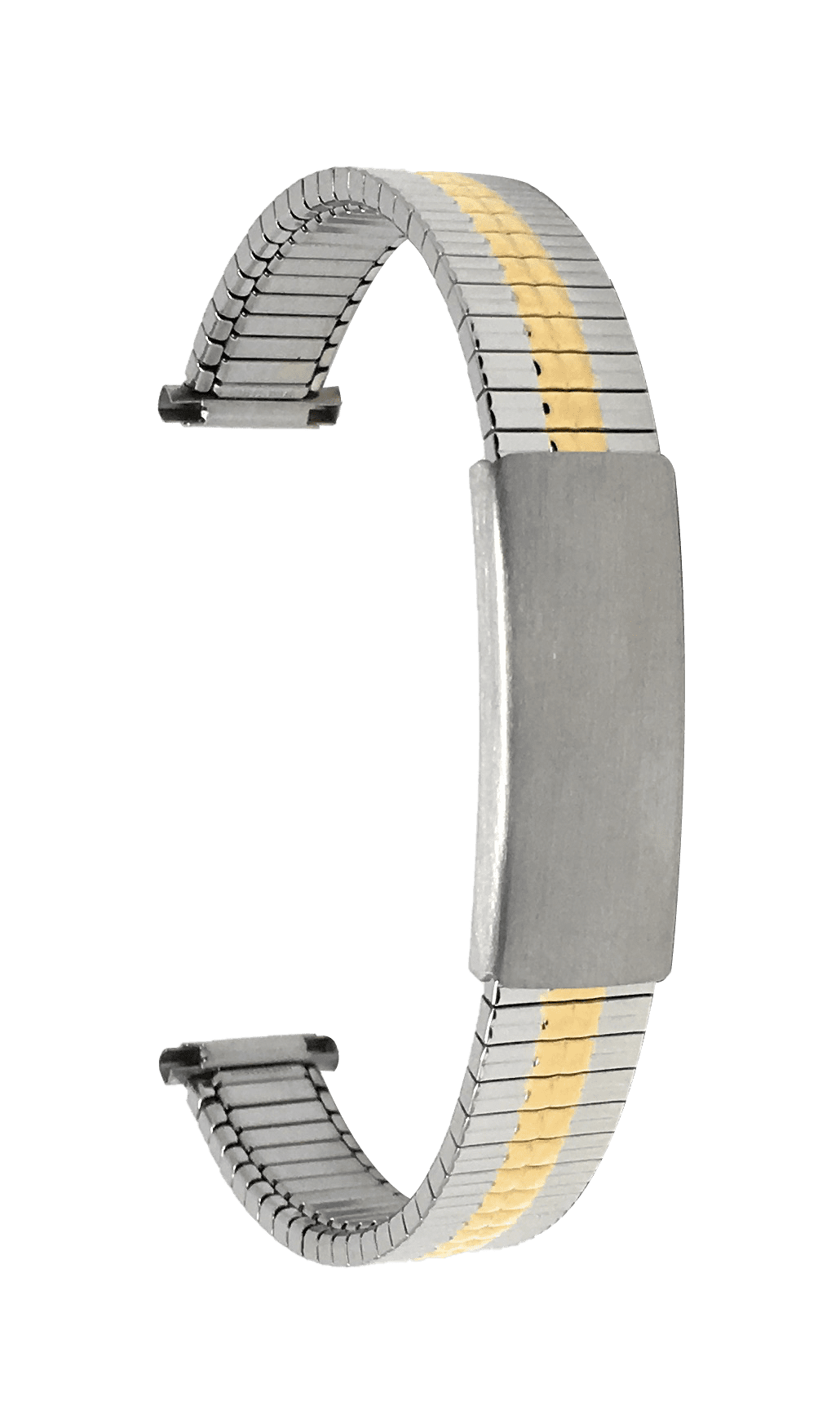Bandini 13mm Silver and Gold (Two-Tone) Tone Stainless Steel Stretch ...