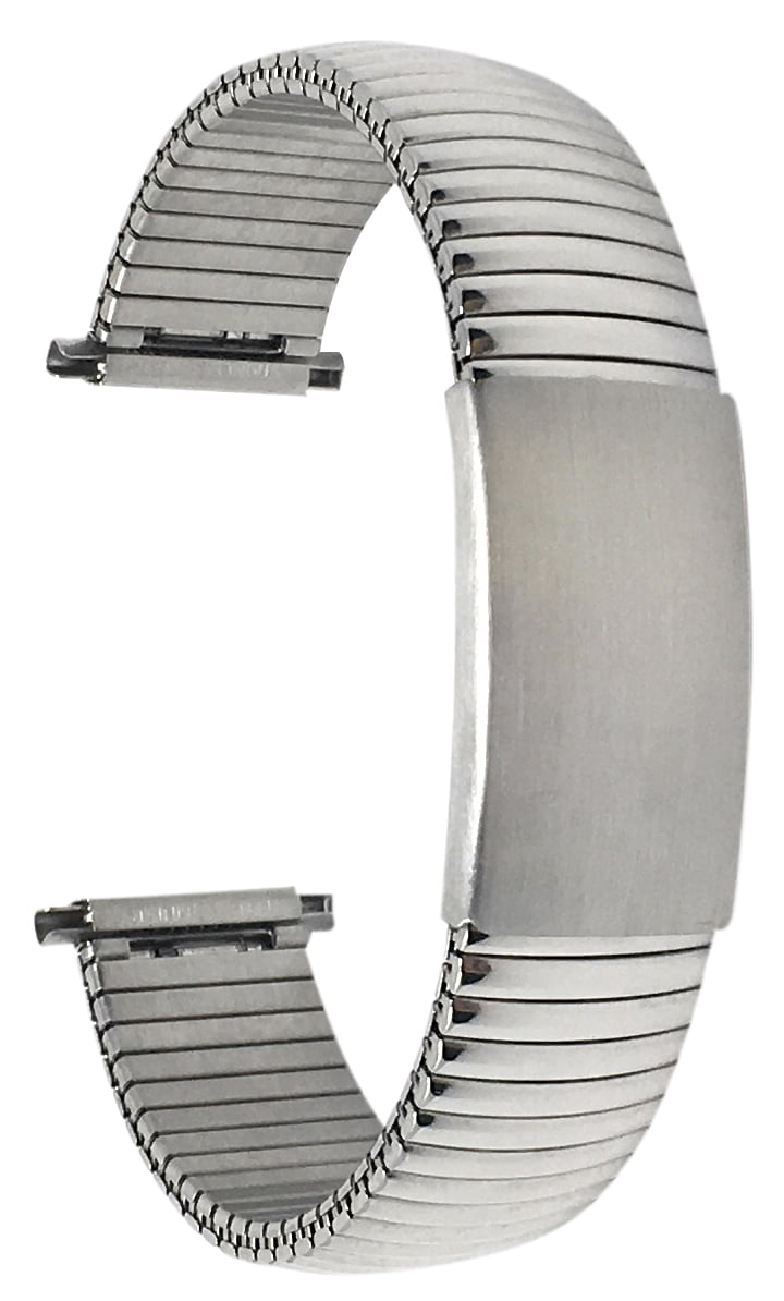 Bandini 13mm Silver Tone Stainless Steel Stretch Watch Strap for Women ...