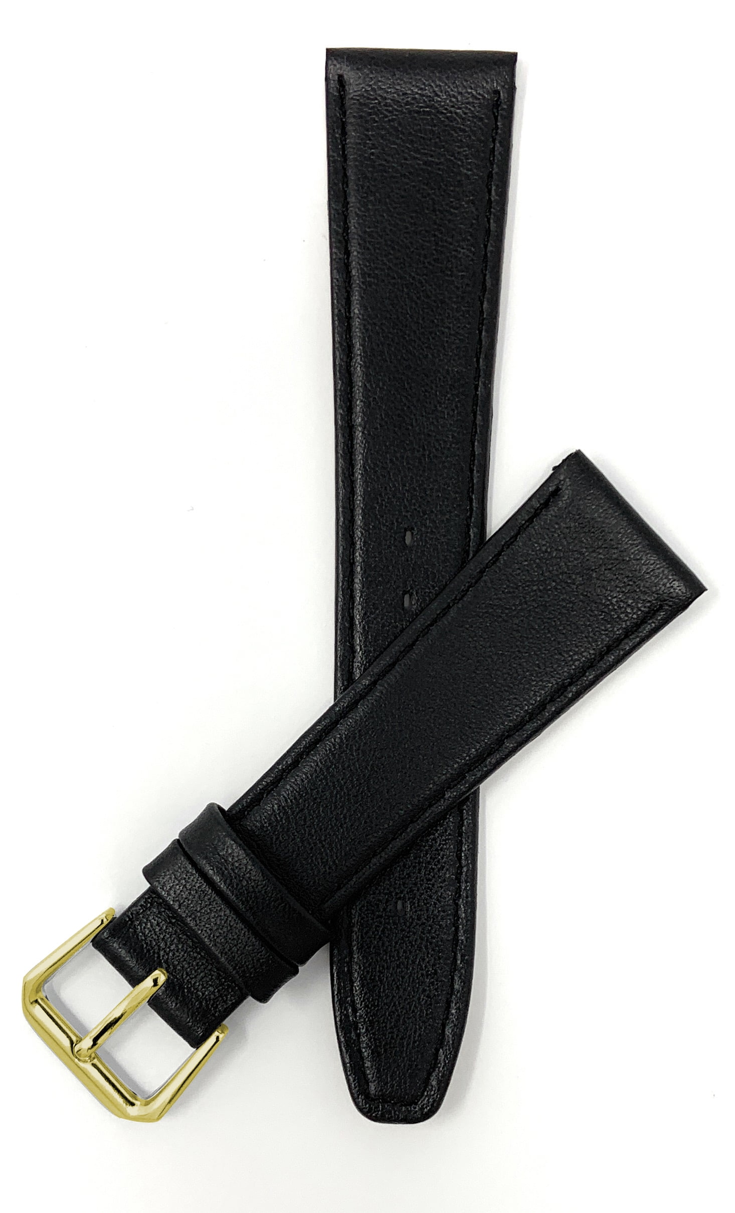 Bandini 14mm Womens Italian Leather Watch Strap Band - Black with ...