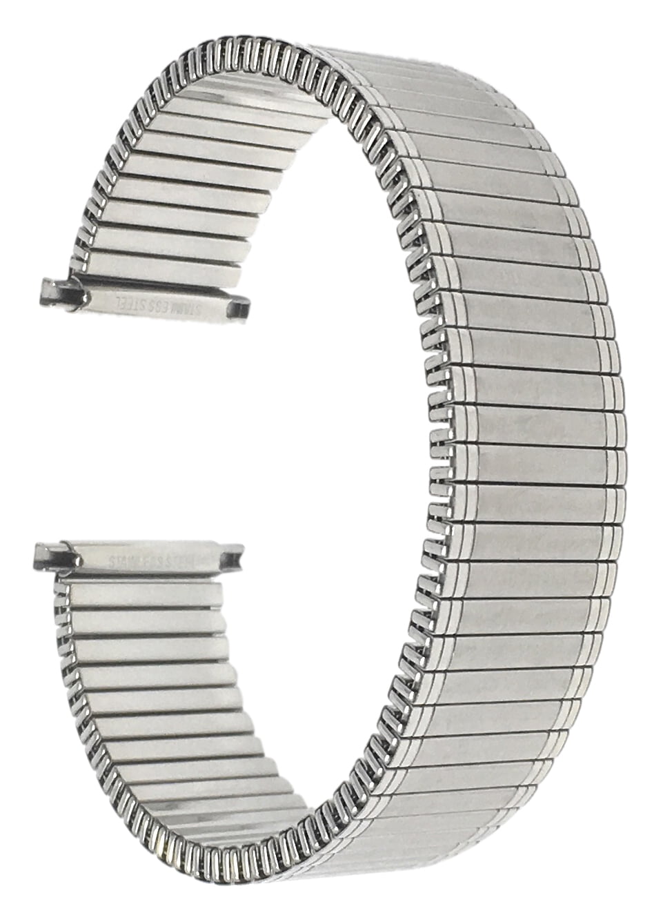 Bandini 19mm Silver Tone Stainless Steel Stretch Watch Strap for Men ...