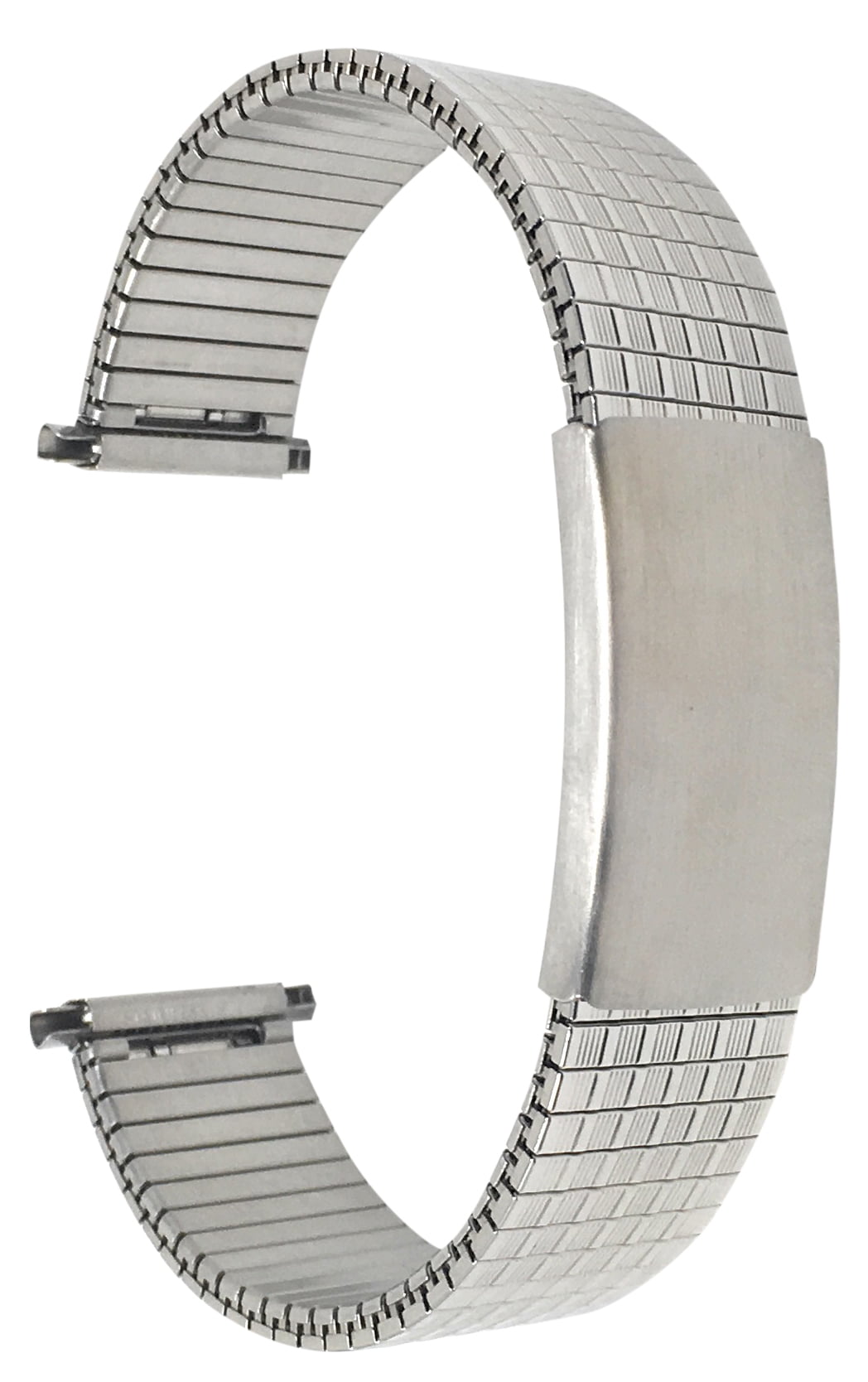 Bandini 20mm Silver Tone Stainless Steel Stretch Watch Strap for Men ...