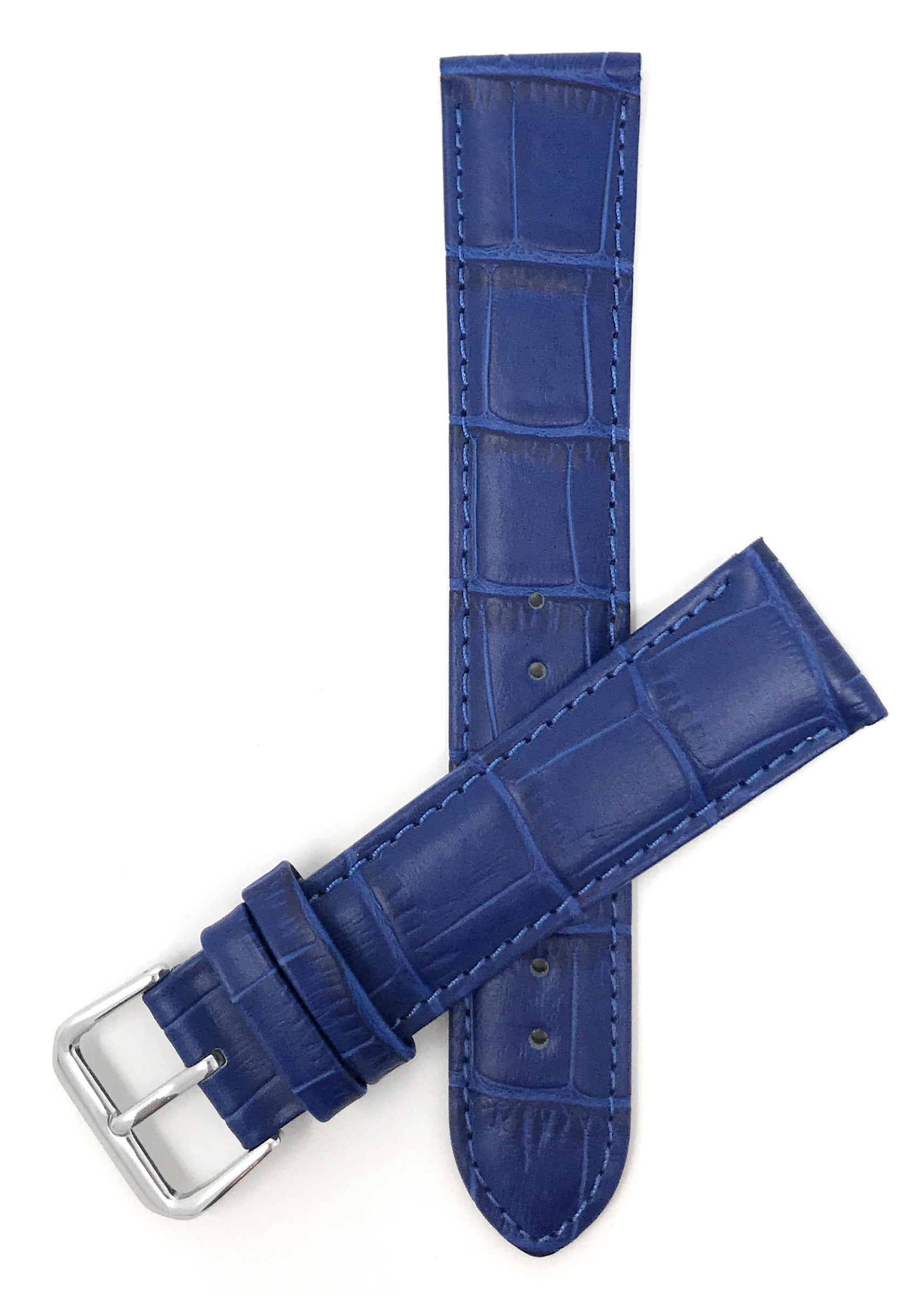 Bandini 20mm Womens Italian Leather Watch Band Strap - Royal Blue ...
