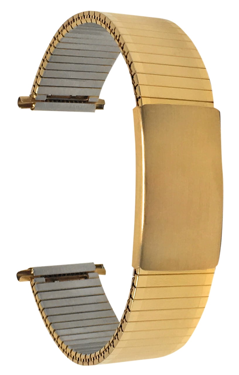 Bandini 21mm Gold Tone Stainless Steel Stretch Watch Strap for Men ...
